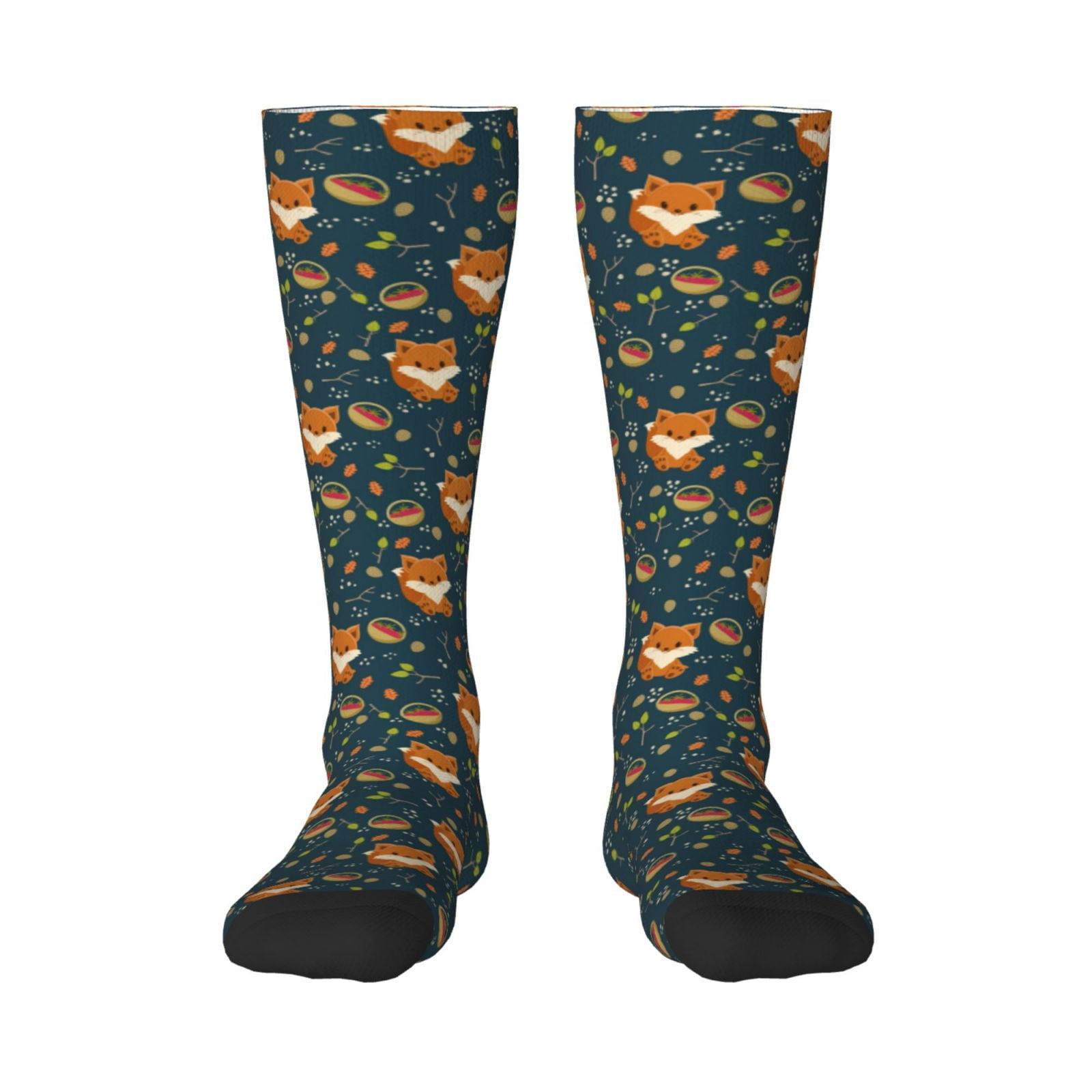 Xecao Cute plant fox Print Compression Socks for Both Men And Women for ...