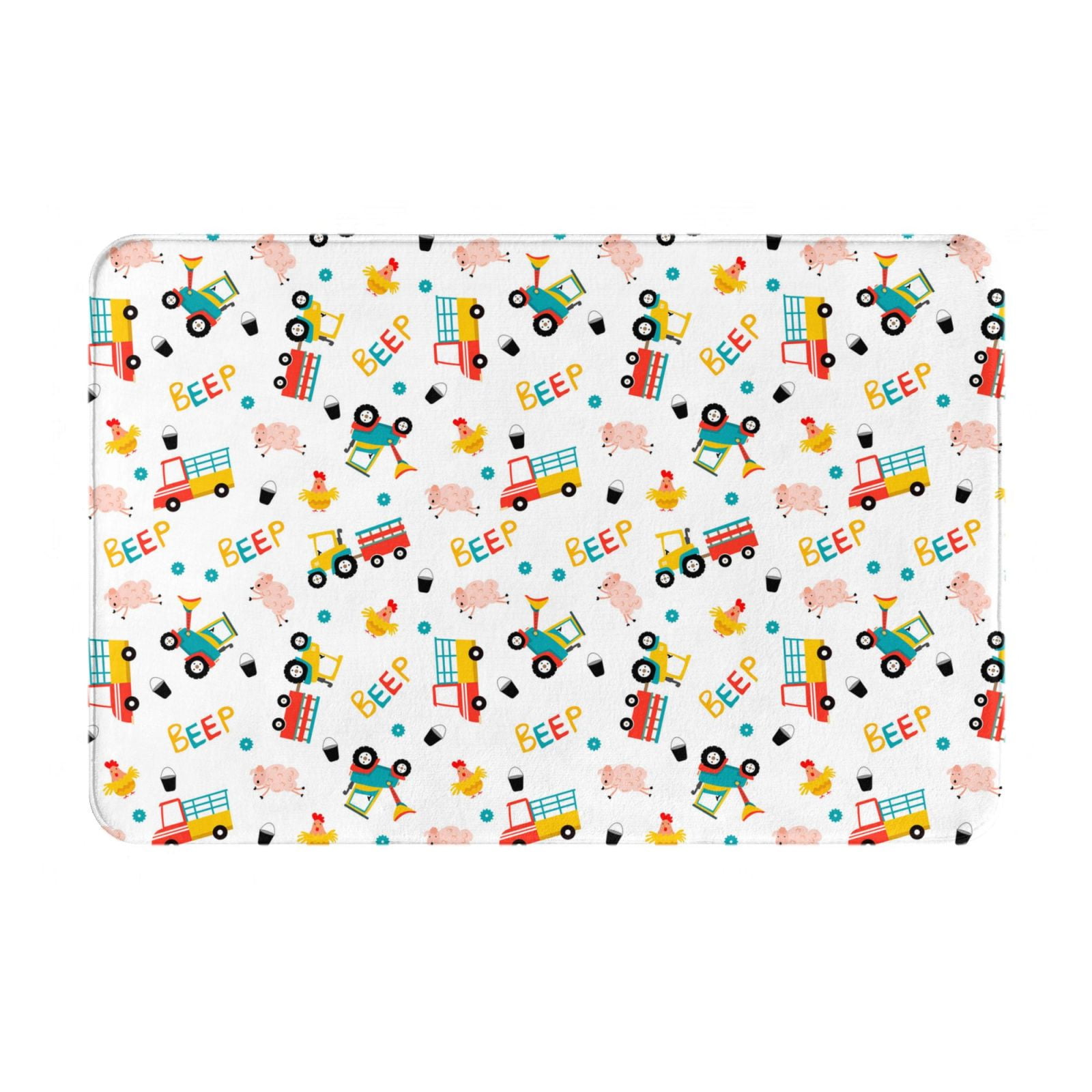 Xecao Cute tractor and vehicle Pattern Bald Eagle Print Flannel Mat ...