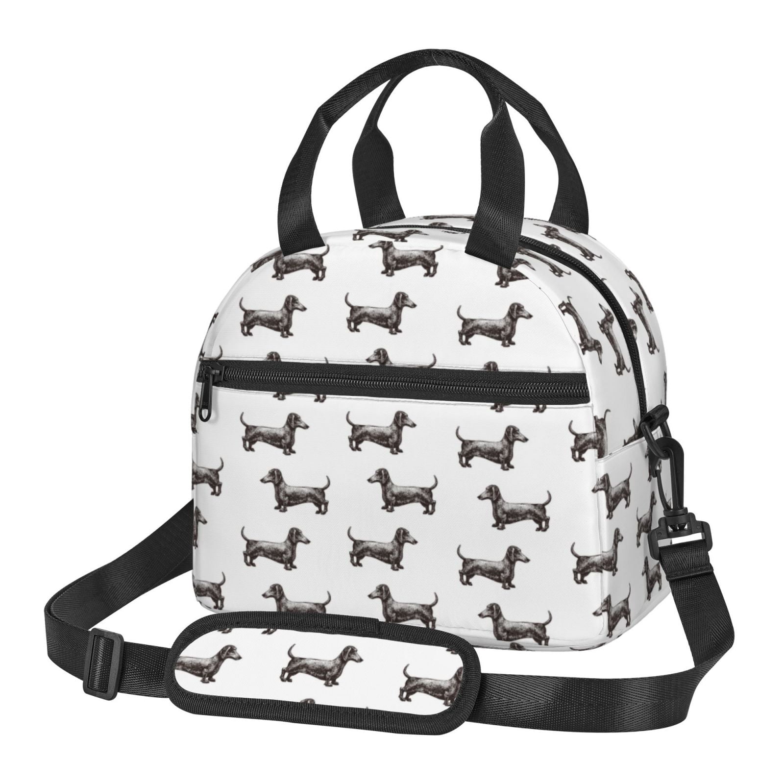 Xecao Dachshund Dog Puppy Print Insulated Lunch Box, Lunch Cags Lunch ...