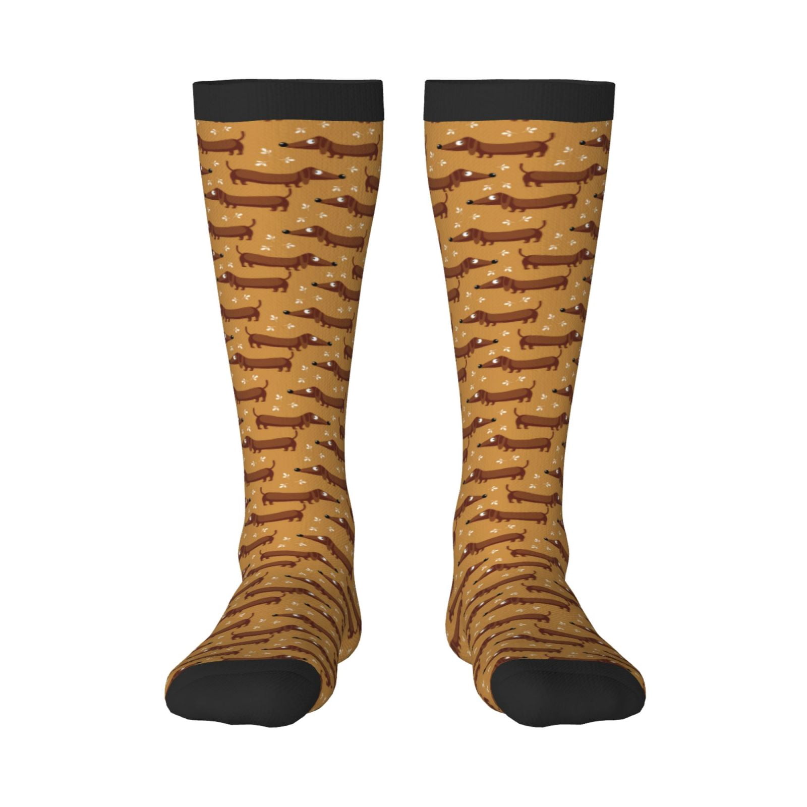 Xecao Dachshund Dog Puppy print thigh-high socks, crafted for both men ...