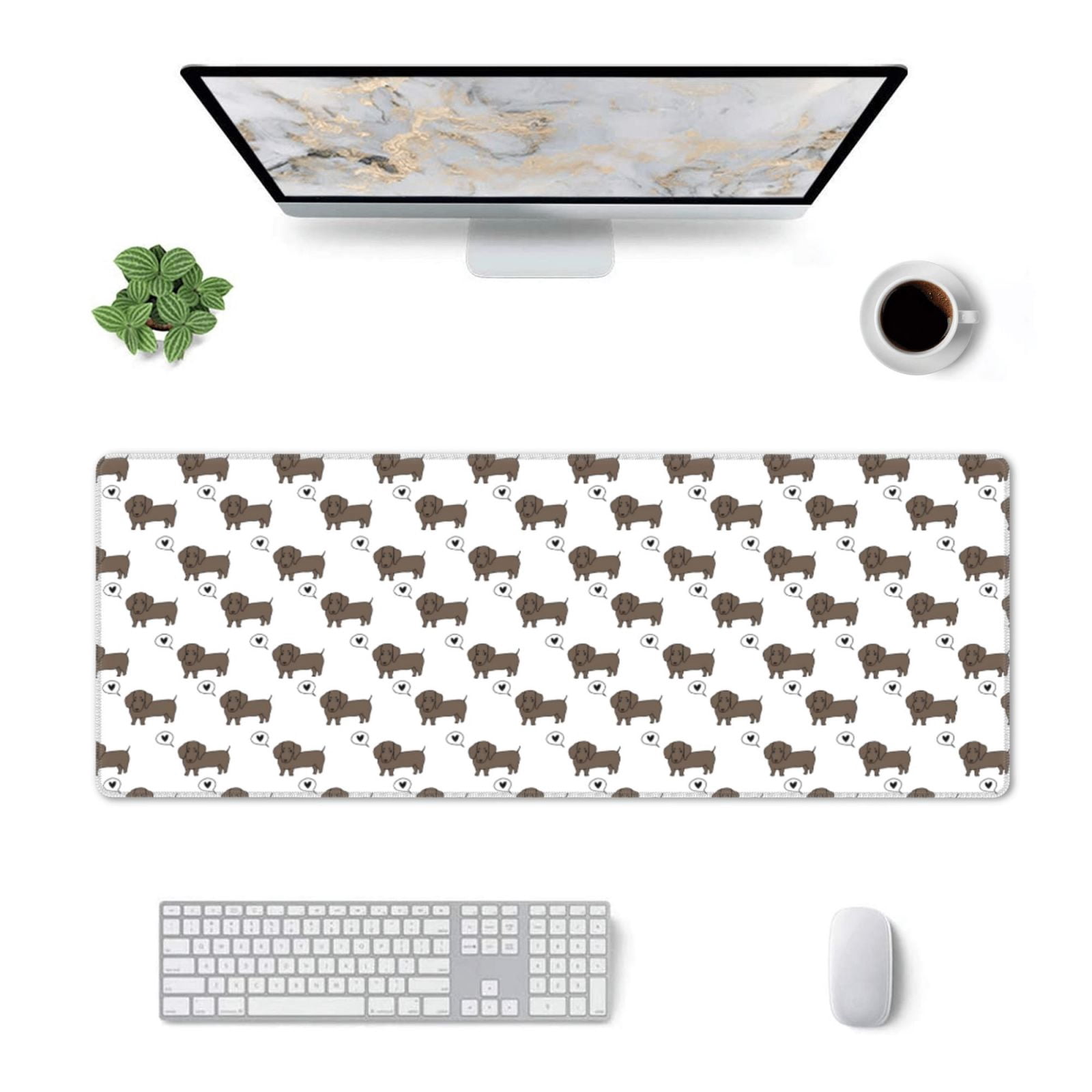 Xecao Dachshund Dog for Mouse Pad - Waterproof Extended Contour Mouse ...