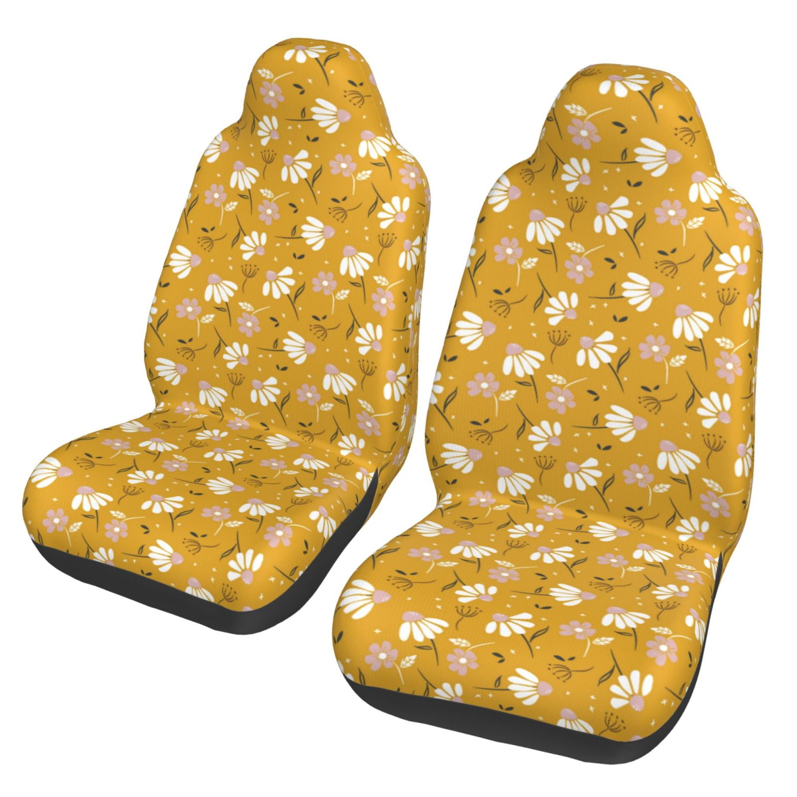 Xecao Daisies Flowers Print Car Seat Cover in That Fits Most Cars, Vans ...