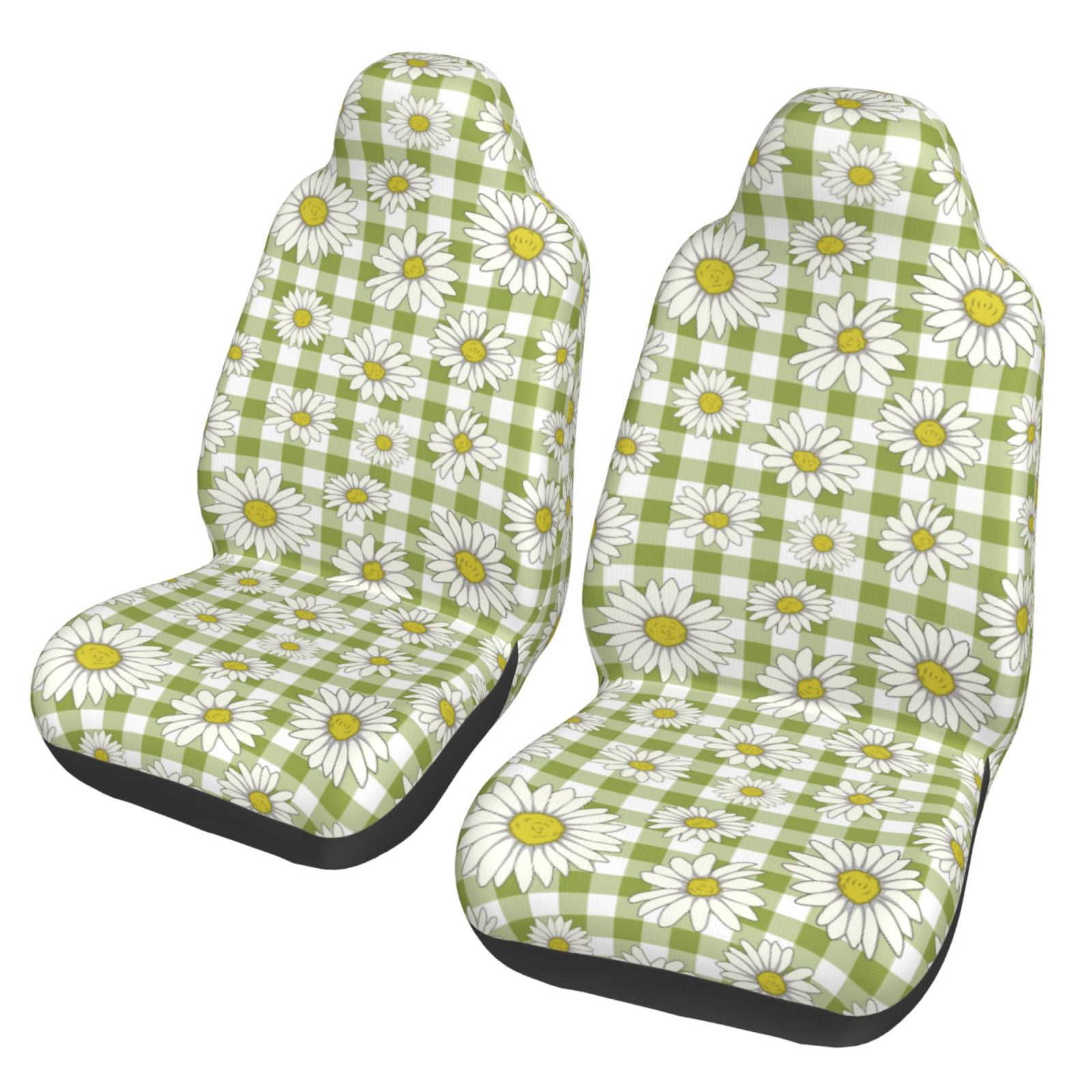 Xecao Daisies Flowers Print Car Seat Cover in That Fits Most Cars, Vans ...
