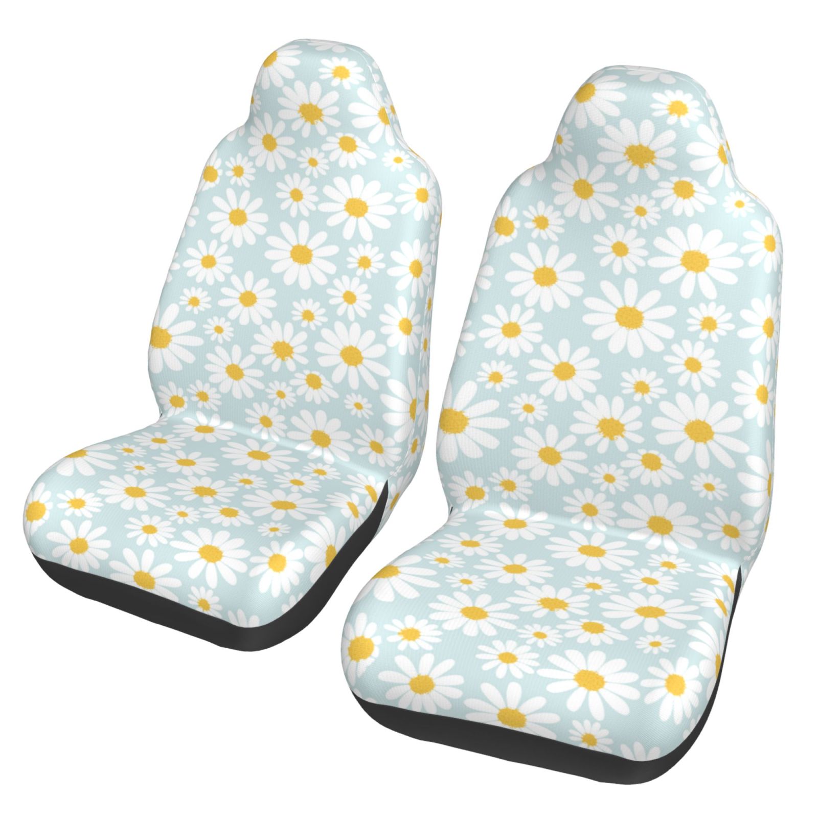 Xecao Daisies Flowers Print Car Seat Cover in That Fits Most Cars, Vans ...