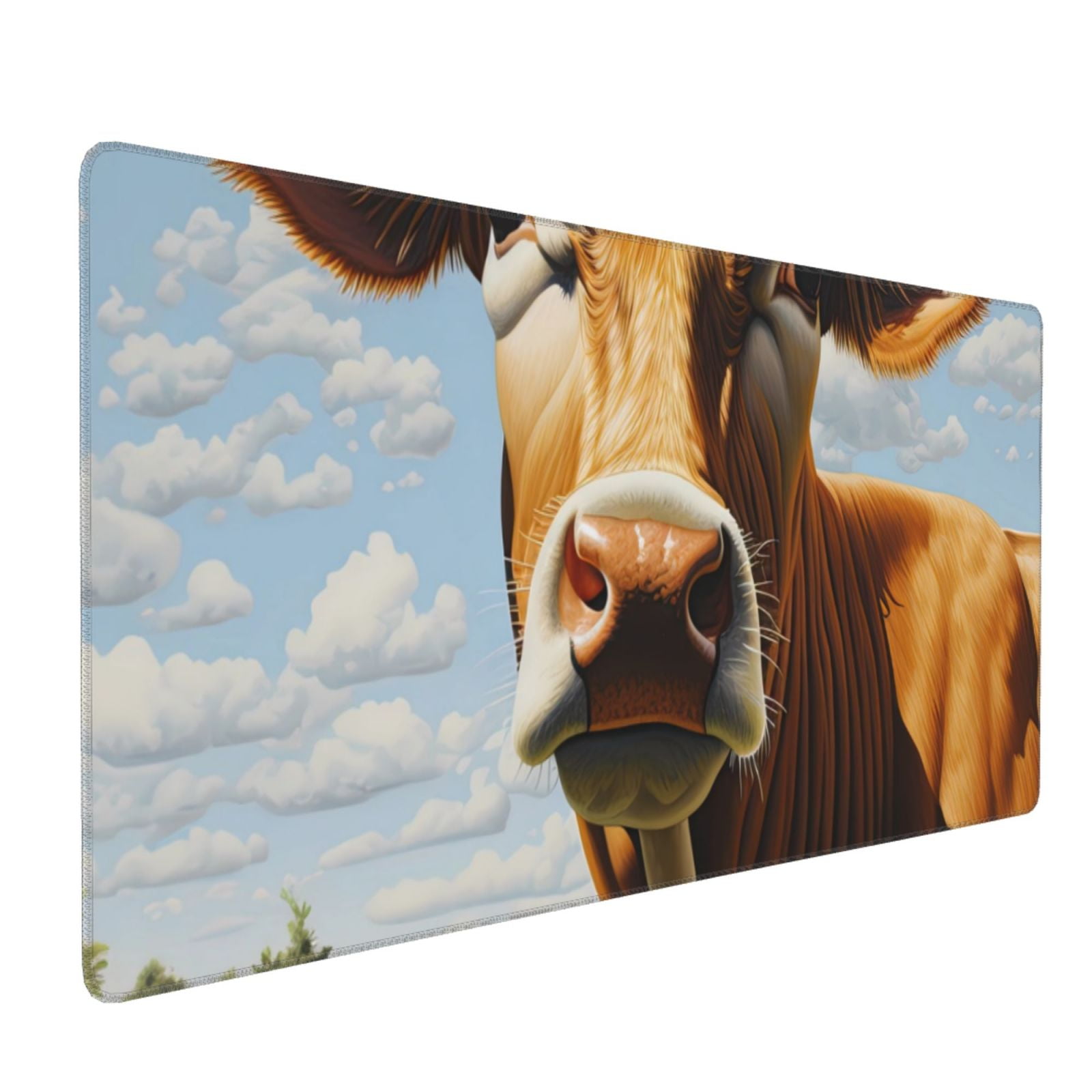 Xecao Daisy Flower Field Cow Print Large Mouse Pad, 16x35.5in Mousepad ...