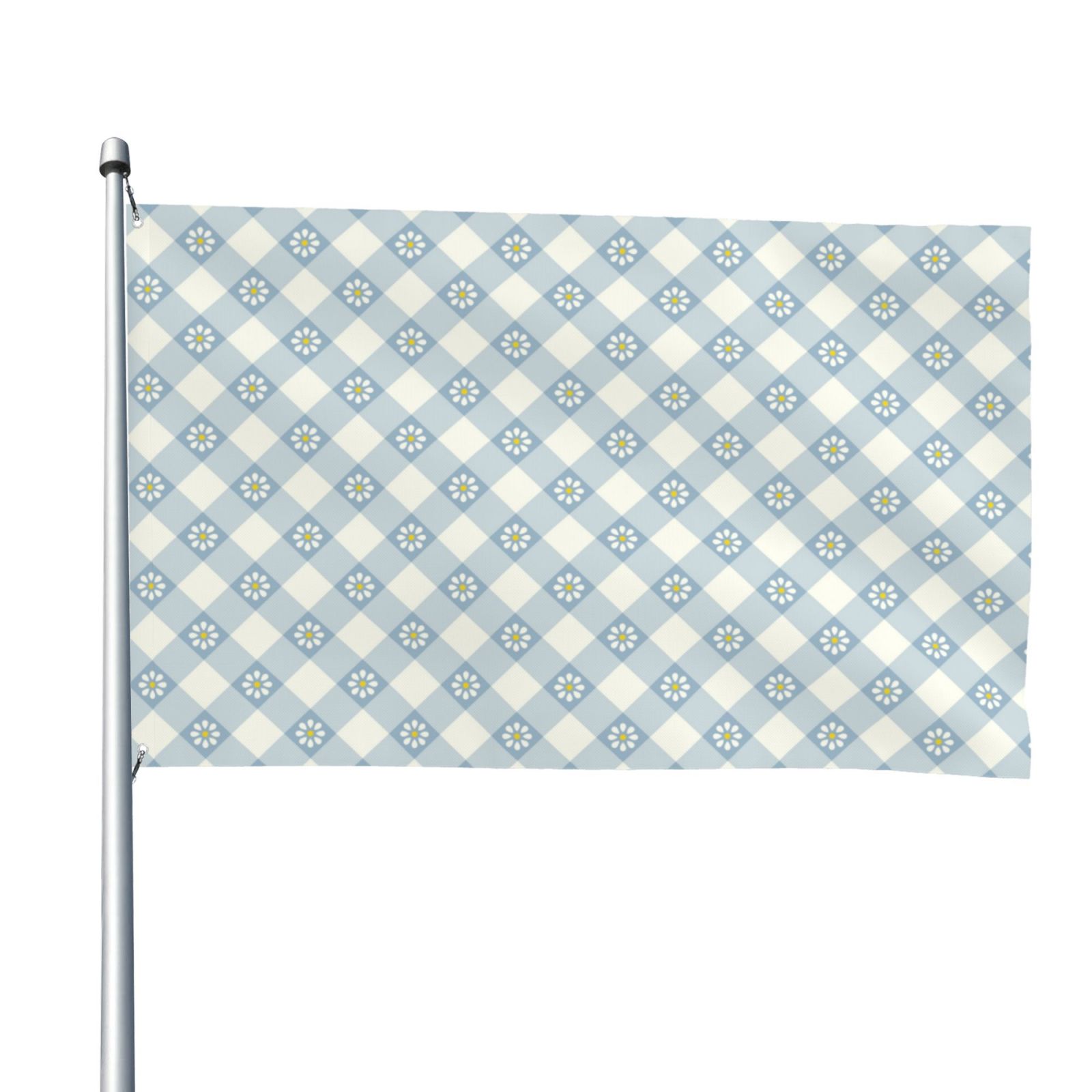 Xecao Daisy Plaid Blue for Longest Lasting Flag, Made From Polyester ...