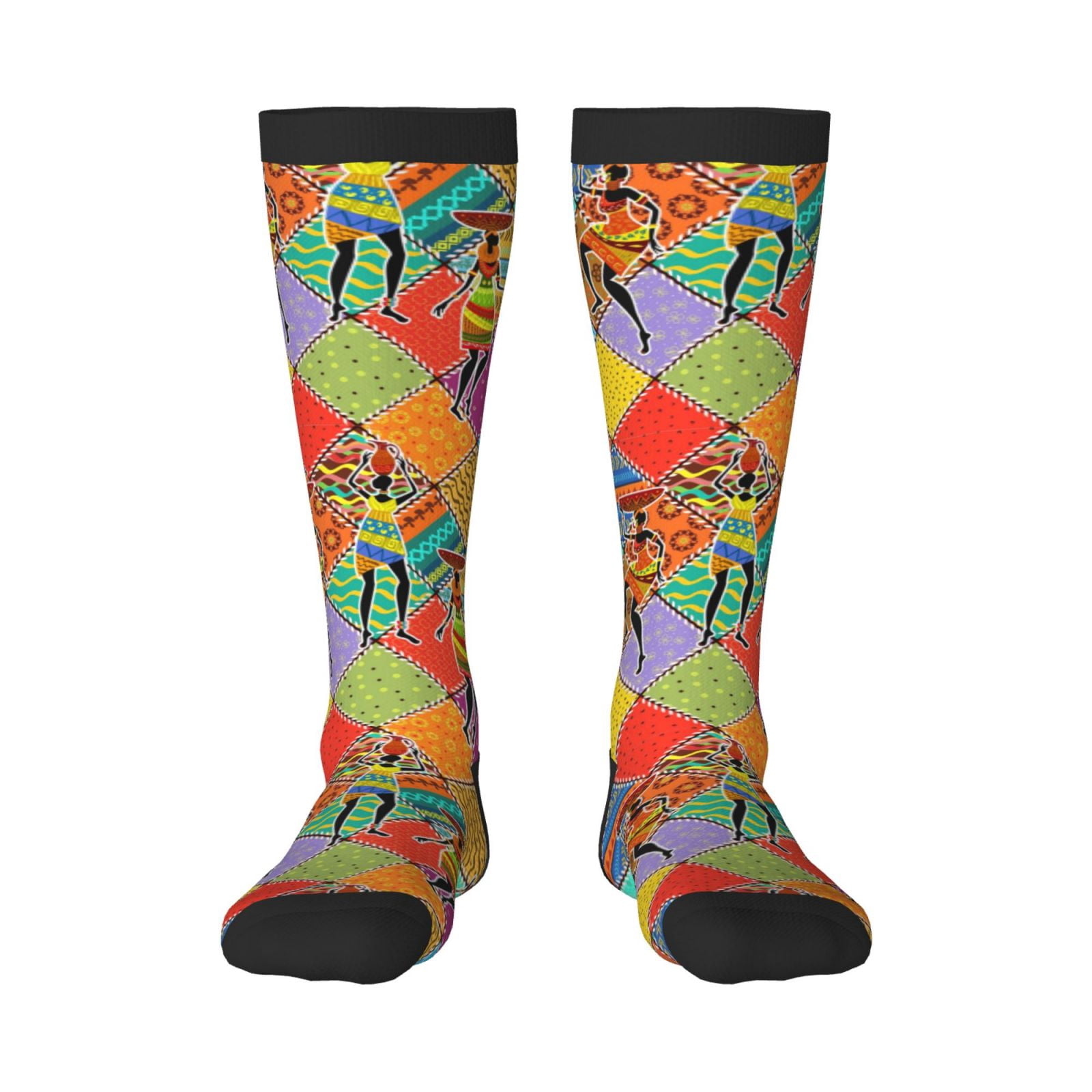 Xecao Dancing African Womans print thigh-high socks, crafted for both ...