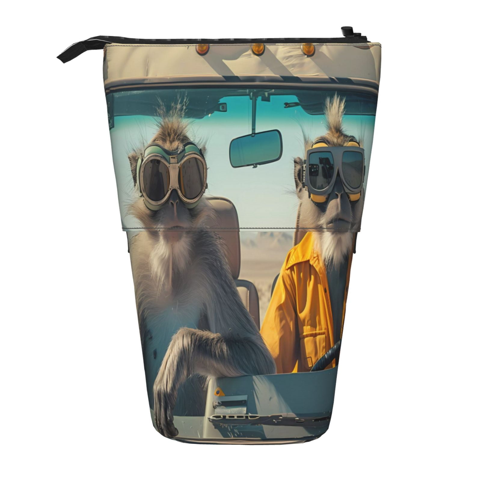 Xecao Desert Monkeys Drive Print Telescopic Pencil Bag Pen Holder Pop ...