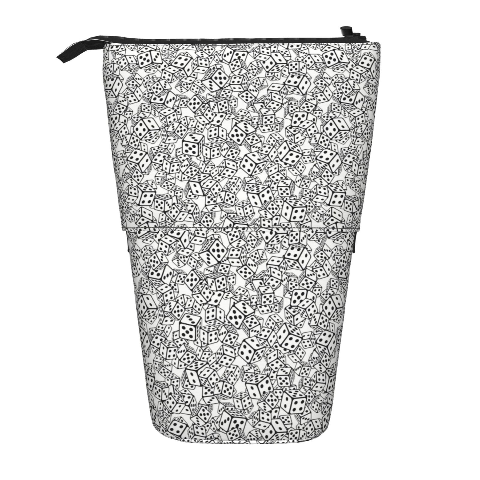 Xecao Dice Cubes Print Telescopic Pencil Bag Pen Holder Pop Up ...