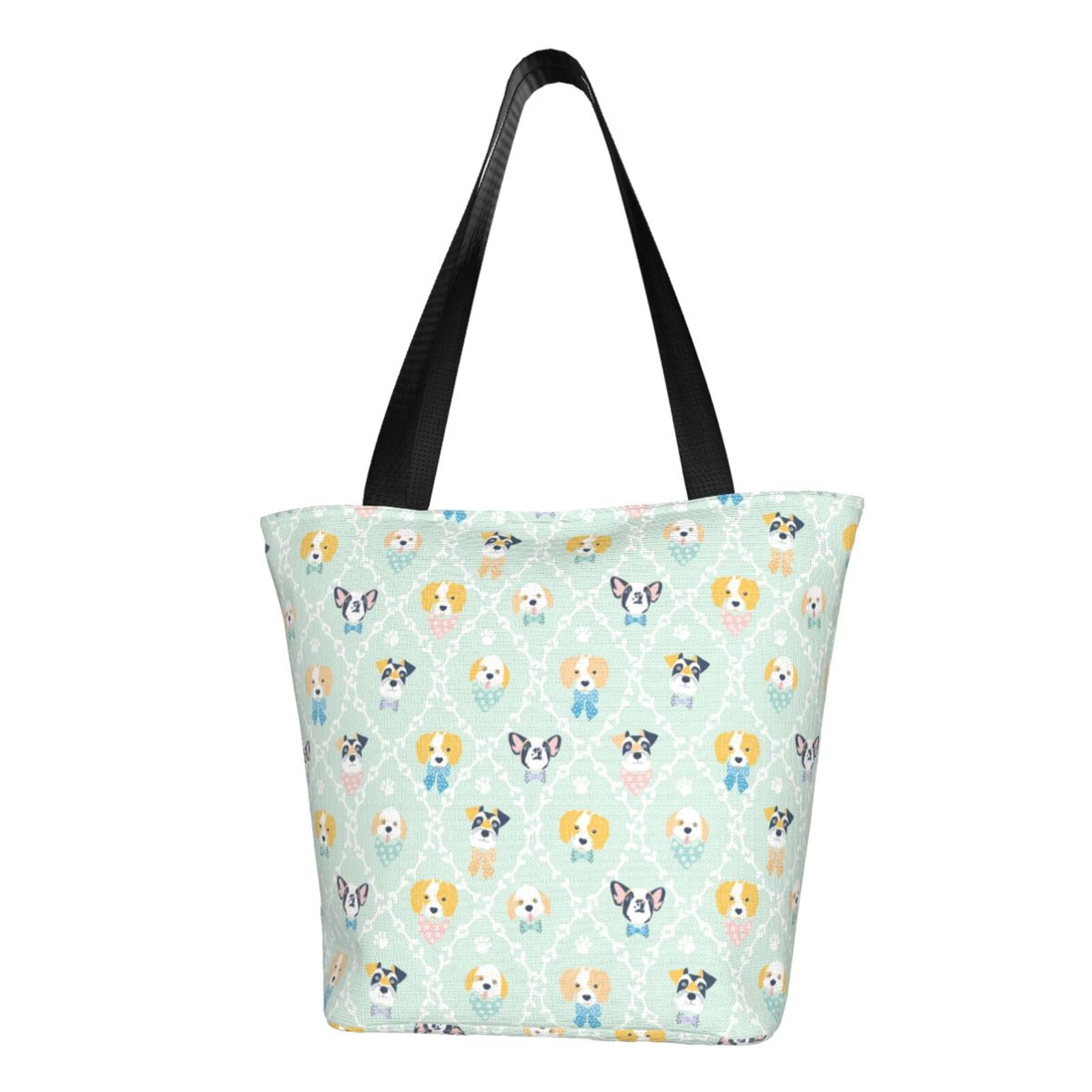 Xecao Different Breeds of Dogs for Tote Bag for Women -Tote Shoulder Bag with A Little Pocket ...