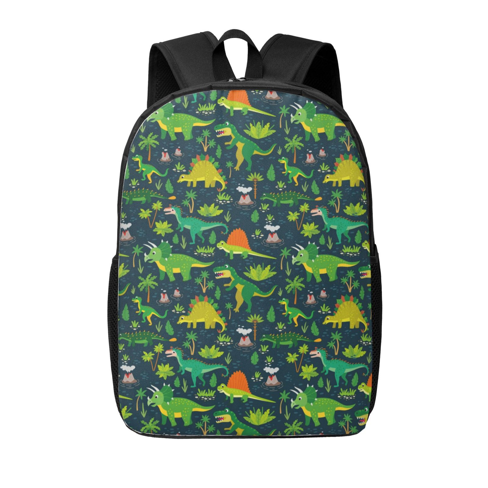 Xecao Dinosaurs and Tropical Leaves and Flowers print Travel Backpack ...