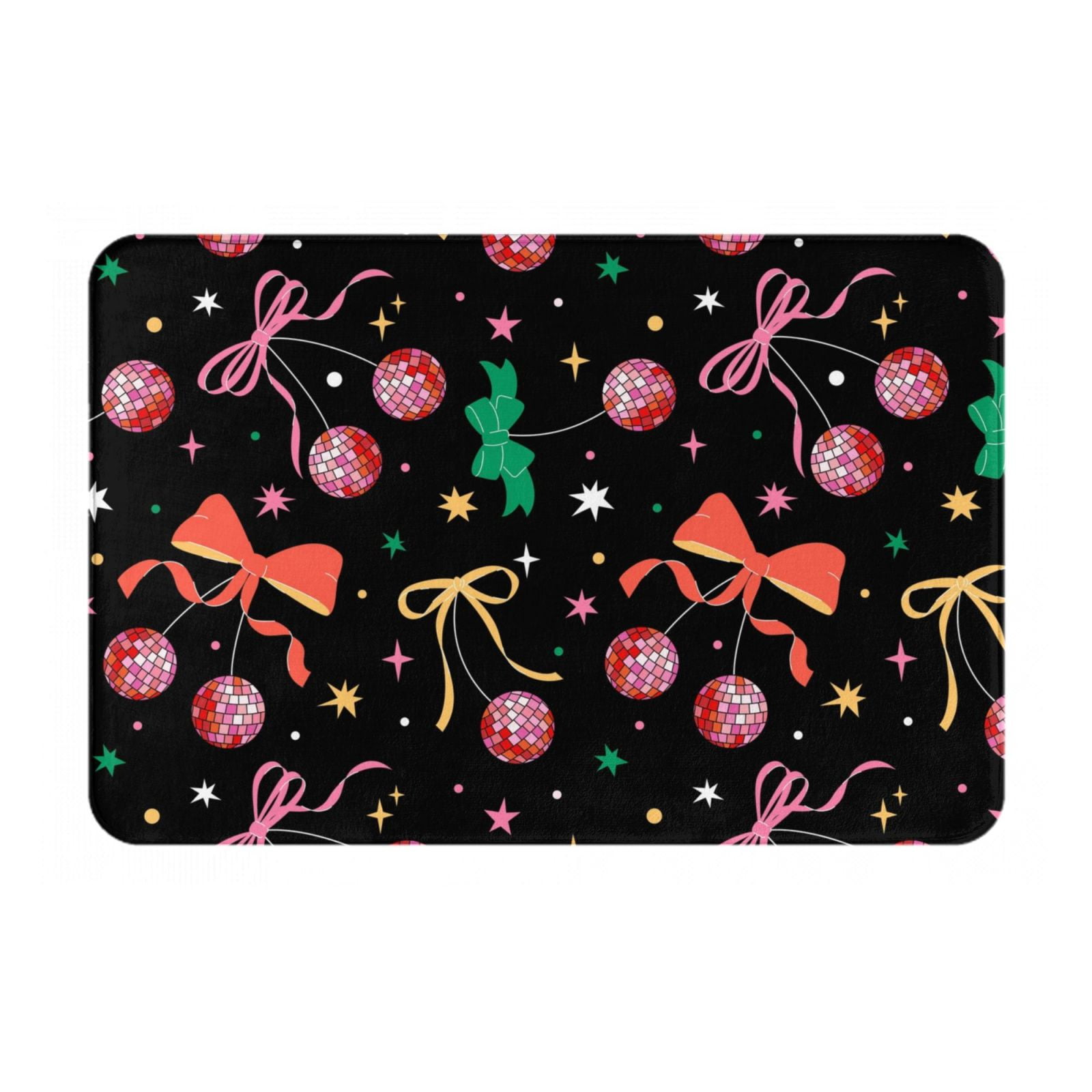 Xecao Disco Mirror Ball print Flannel Mat: Non-slip, 16x24in. Ideal for ...