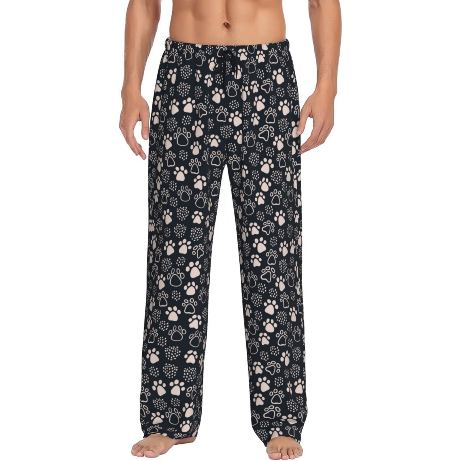 Xecao Dog Paw Print Men's Straight Lounge Pajama Pants - The Ultimate ...