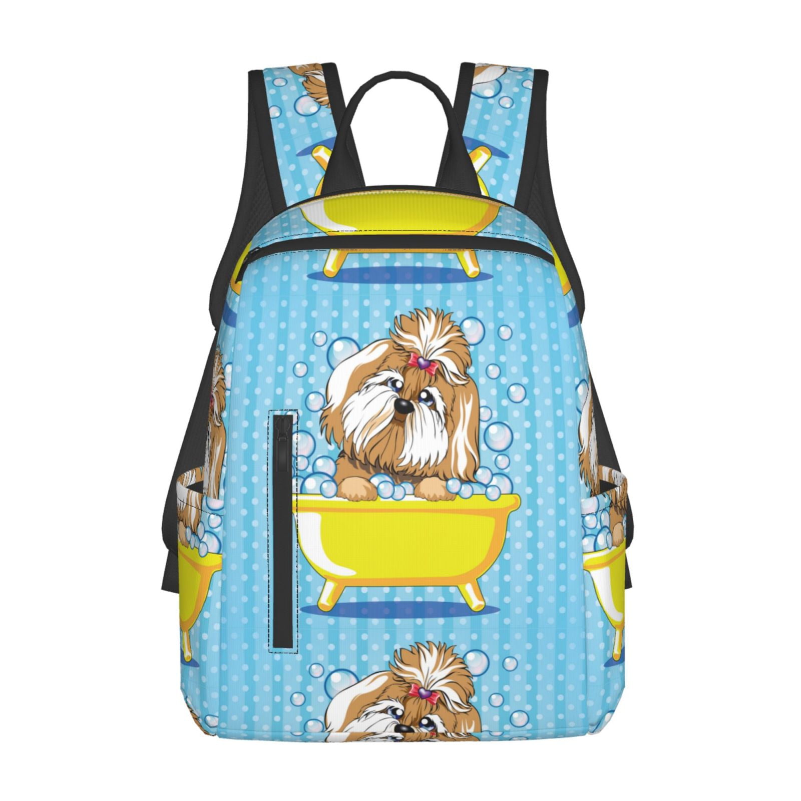 Xecao Dog Takes a Bath in the Bathtub print Backpack For women men ...