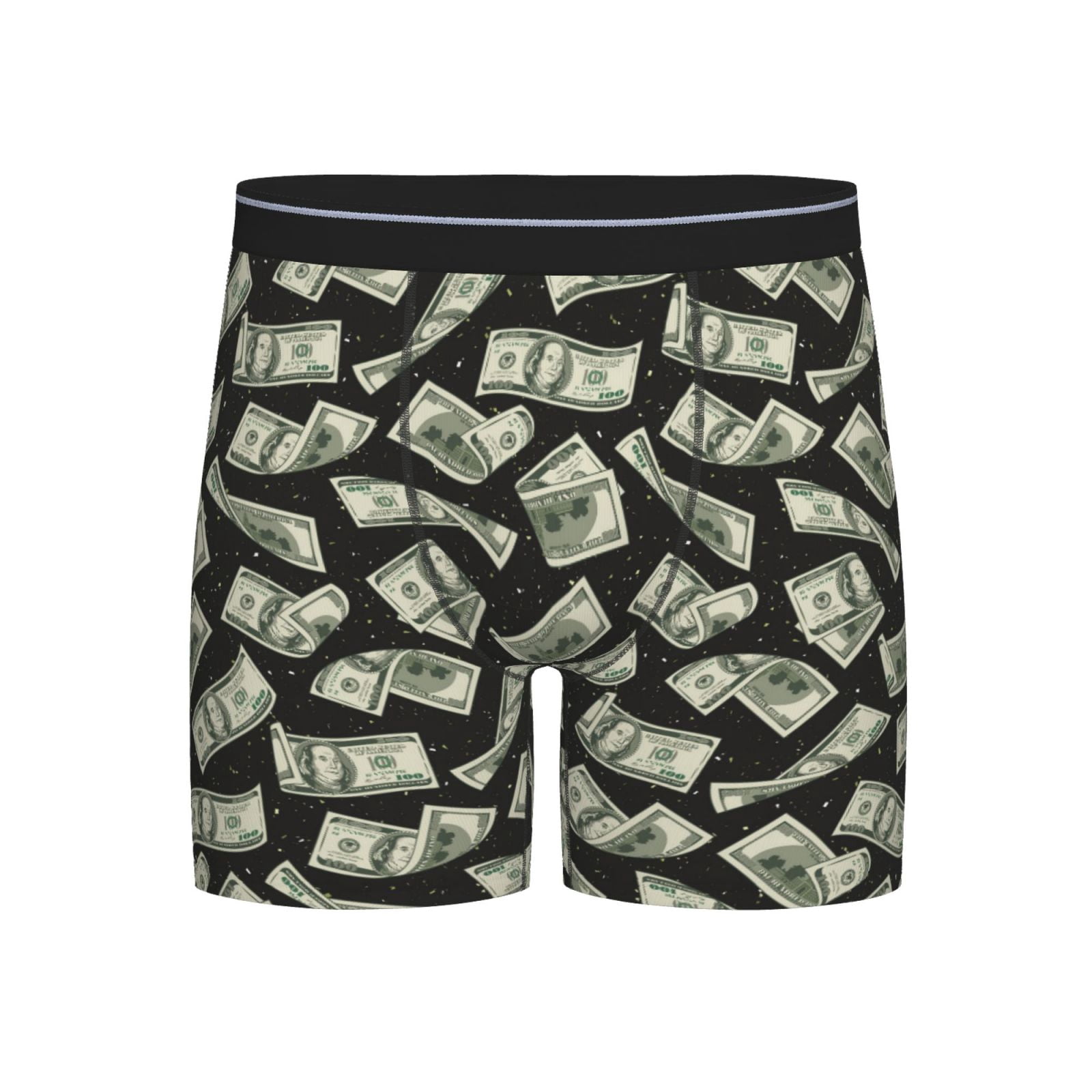 Xecao Dollar Print Boxer Briefs for Men's Stretch Moisture-Wicking ...