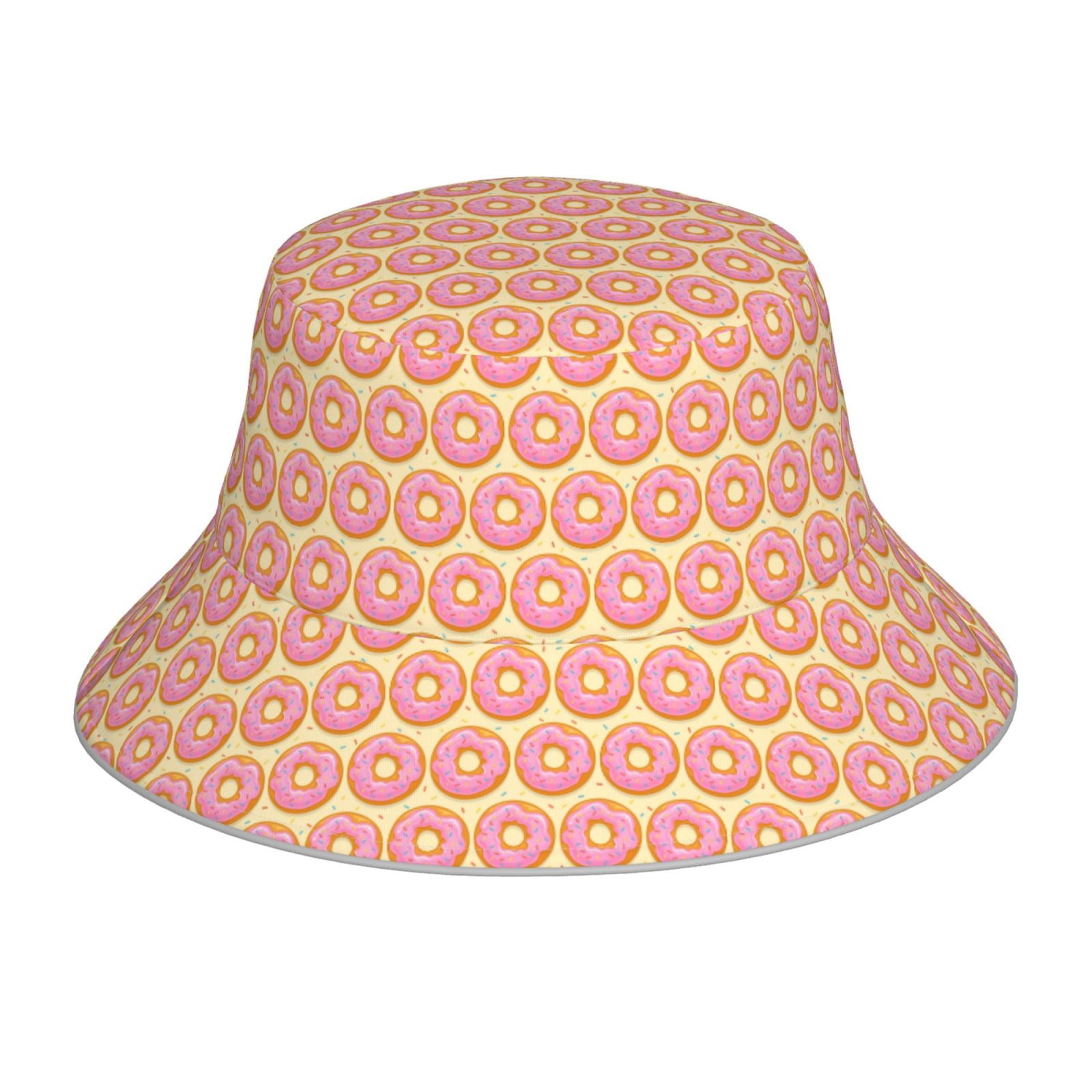 Xecao Donuts With Pink Glaze Print Men and Women Night Reflective Hat ...
