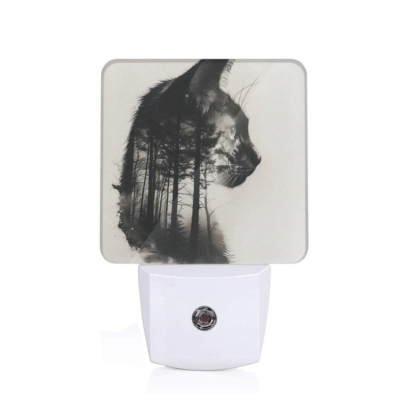Xecao Double Exposure Cat Forest for Night Light - a Wall-mounted LED ...