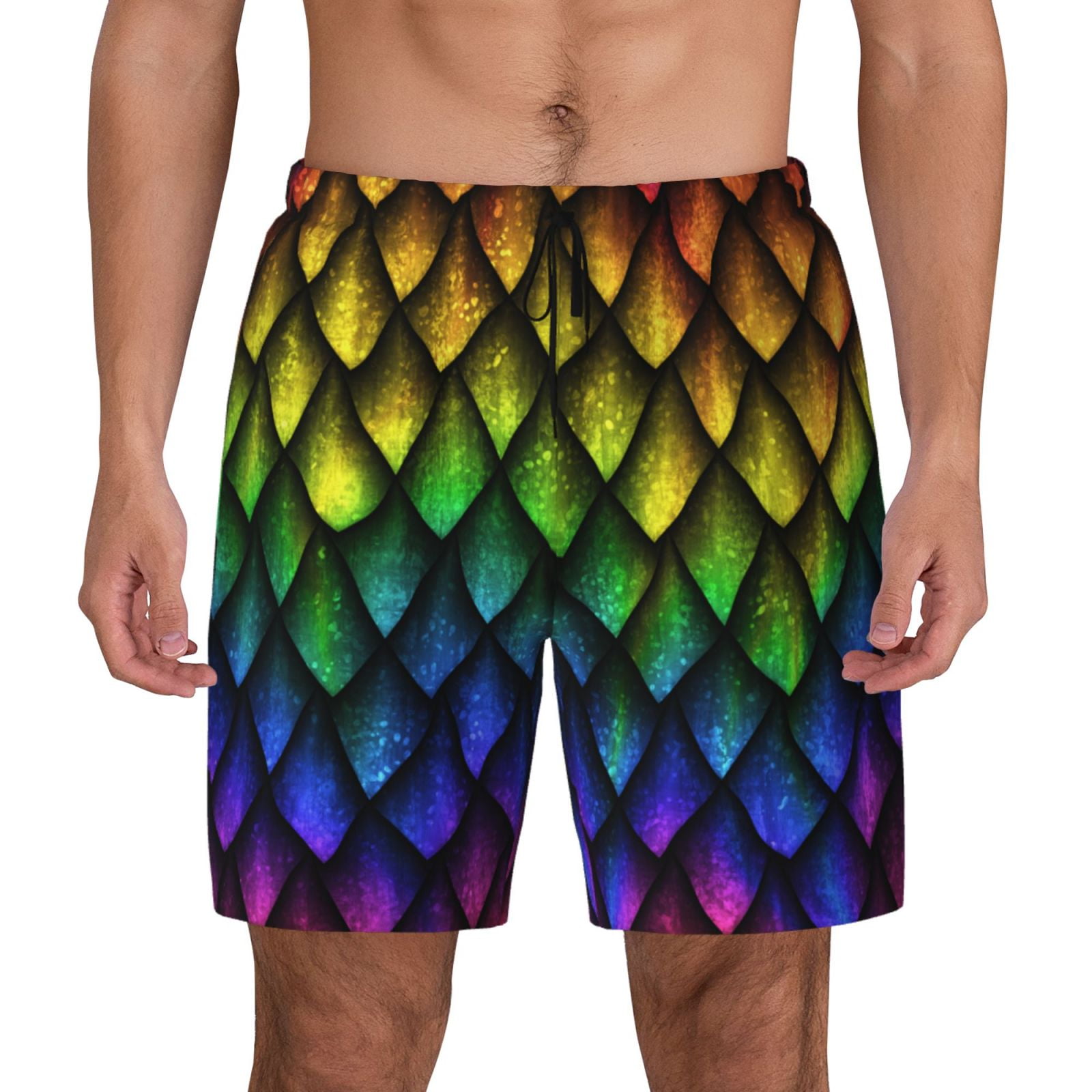 Xecao Dragon Scales for Men's Swimming Trunks Swim Trunks Quick Dry ...