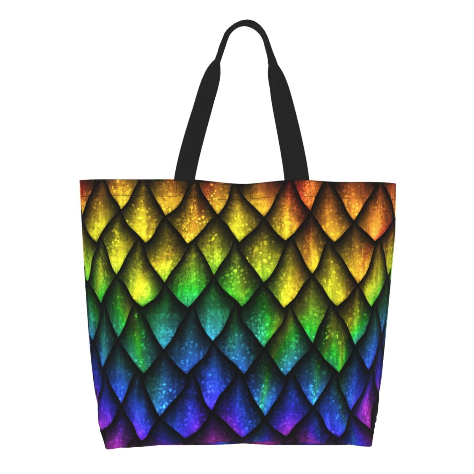 Xecao Dragon Scales for Tote Bag for Women, Tote Shoulder Bag with a littlw pocket and Handbag ...