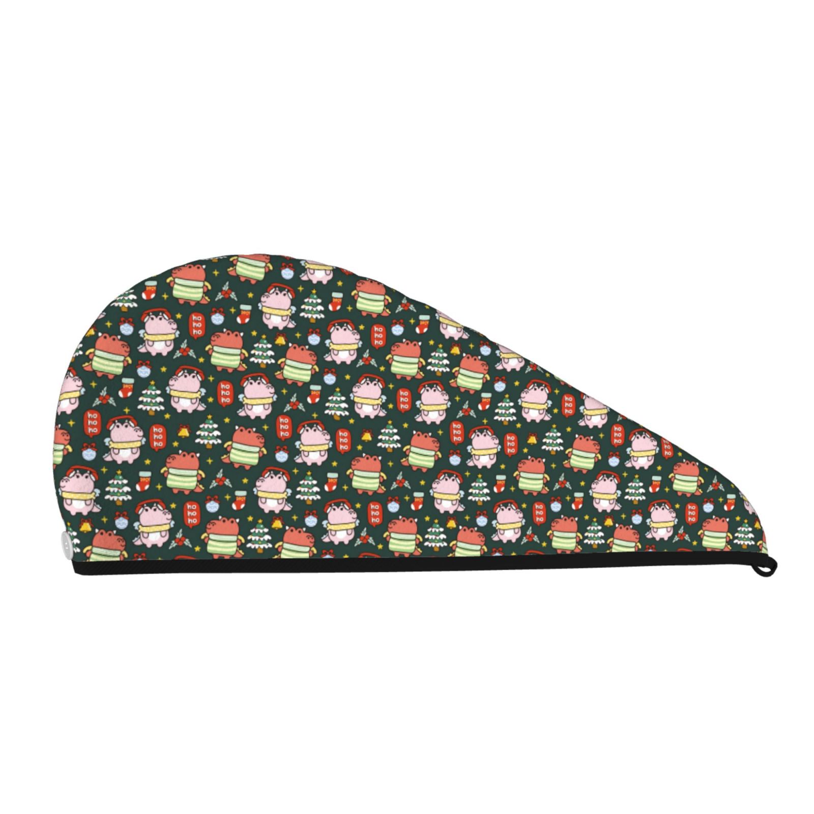 Xecao Dragon With Hohoho Print Hair Towel, Hair Turbans for Wet Hair ...
