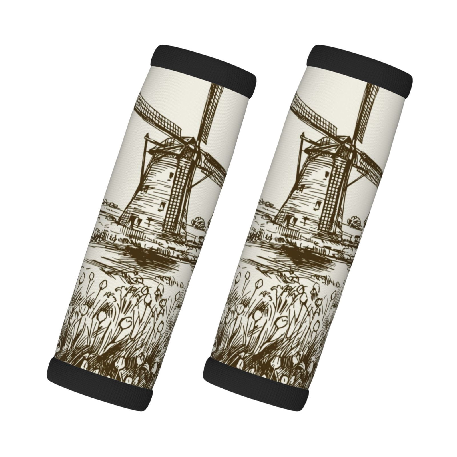 Xecao Dutch Windmill Print 2 Pack Luggage Handles Wrap Grips ...