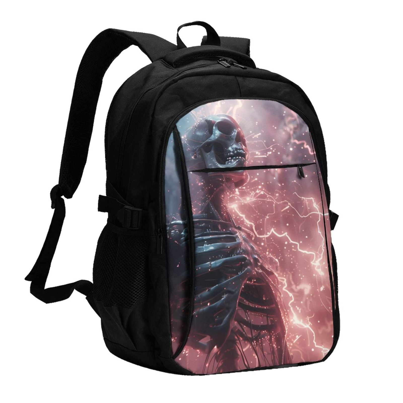 Xecao Electric Skeleton Surrealism for Travel Laptop Backpack, USB ...