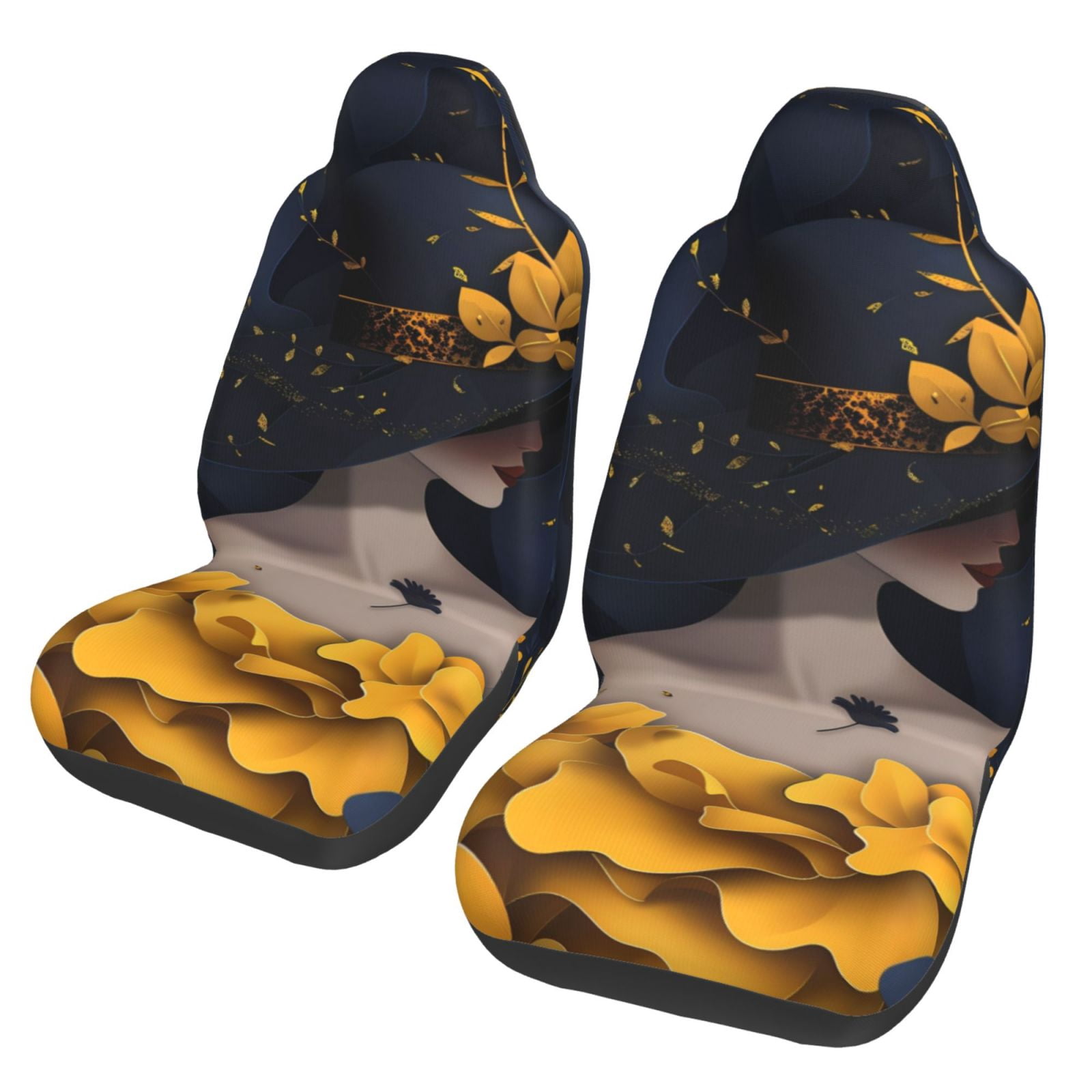 Xecao Elegant Lady With Hat Print Car Seat Cover in That Fits Most Cars ...