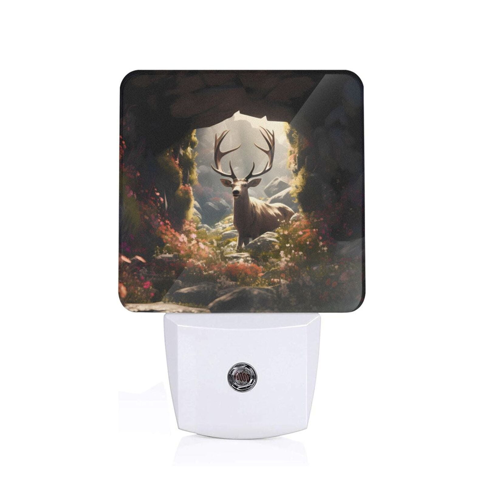Xecao Enchanted Deer In Cave for Night Light - a Wall-mounted LED ...
