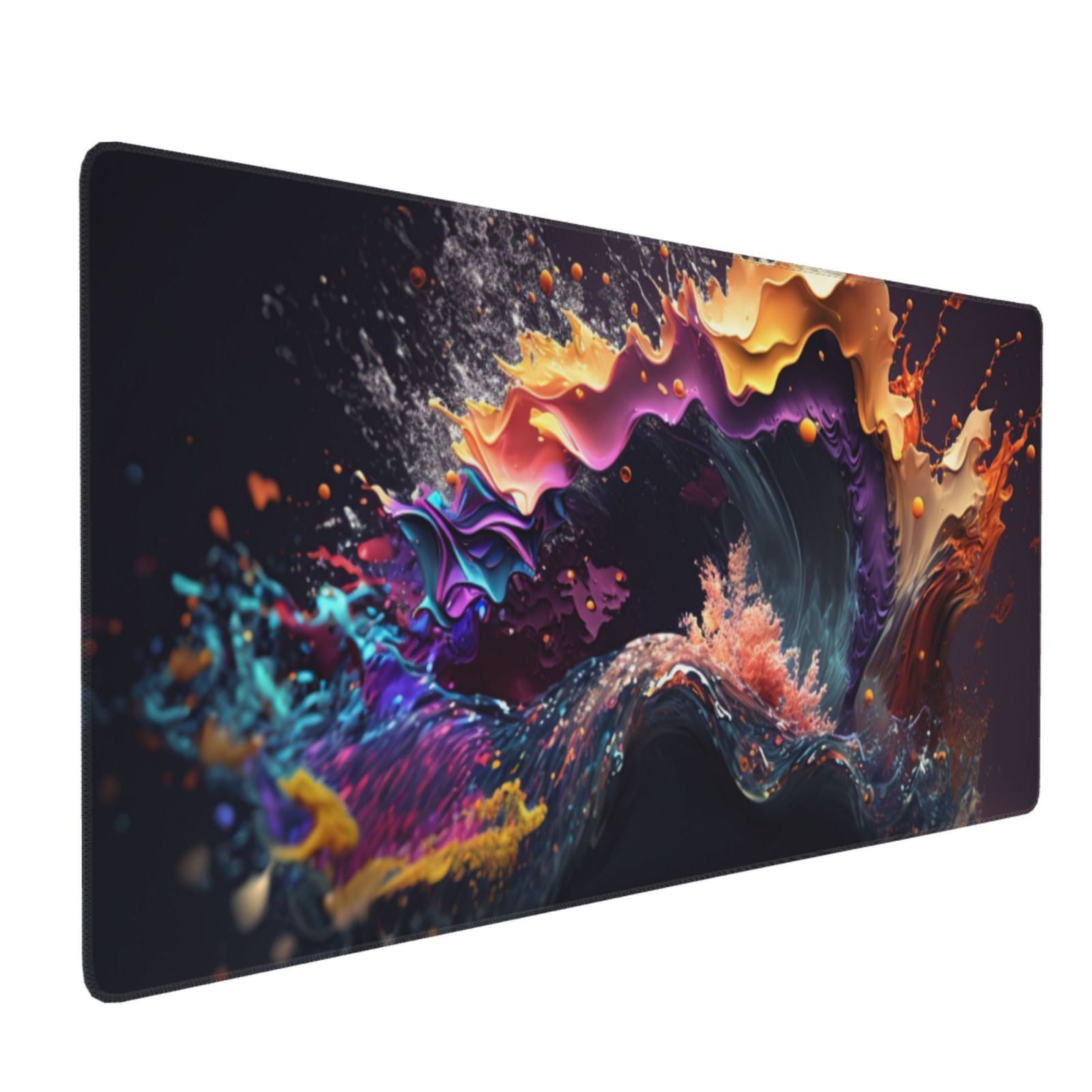 Xecao Explosive Fluid Splash Art Print Large Mouse Pad, 16x35.5in ...