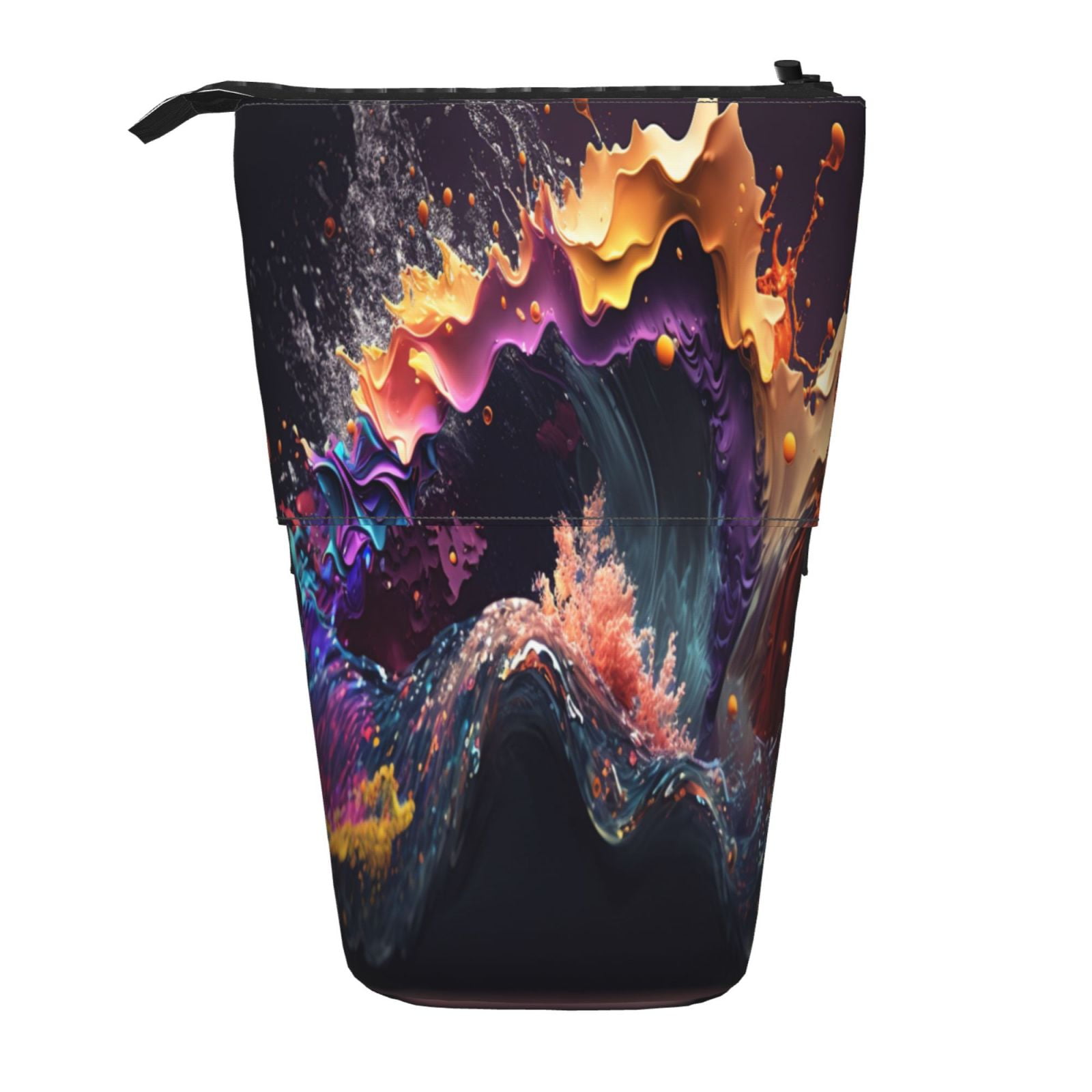 Xecao Explosive Fluid Splash Art Print Telescopic Pencil Bag Pen Holder ...