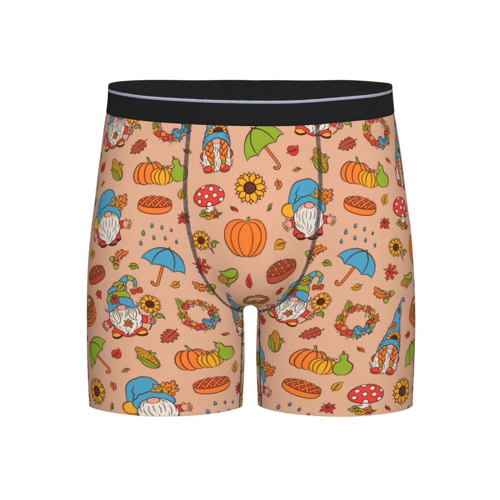 Xecao Fall Gnomes1 Print Boxer Briefs for Men's Stretch Moisture ...