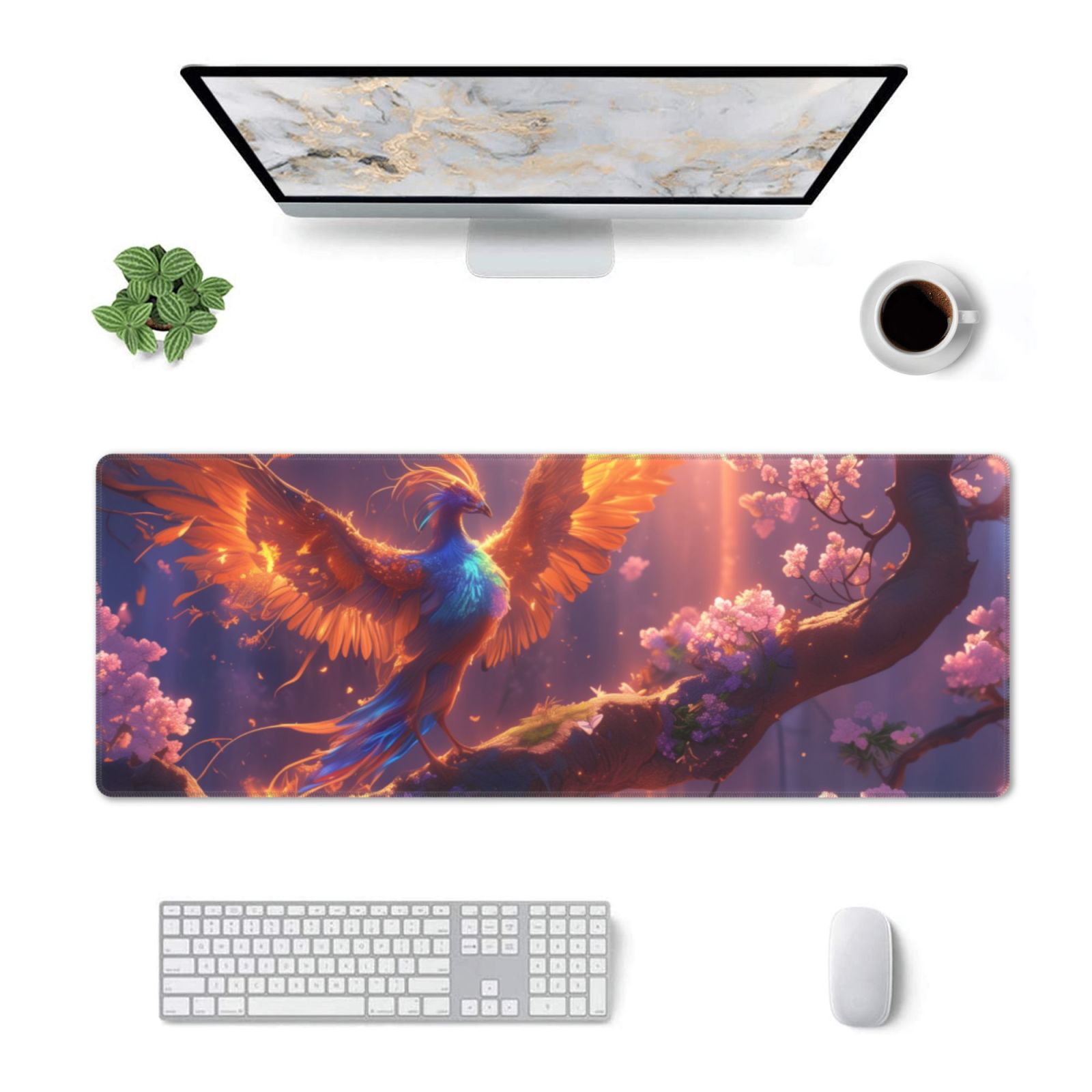 Xecao Fantasy Bird Illustration for Mouse Pad - Waterproof Extended ...