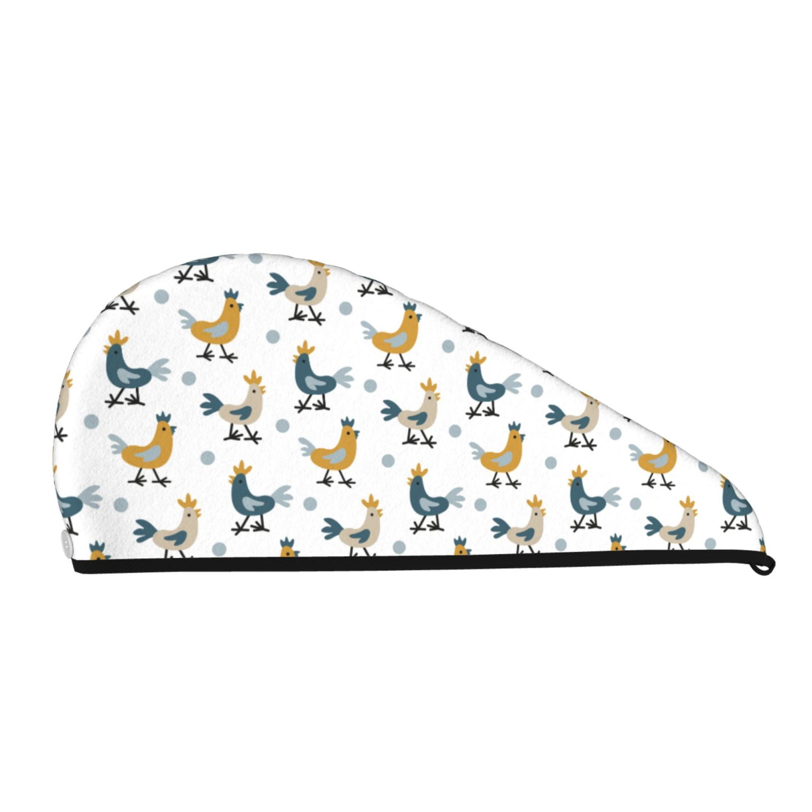 Xecao Farm Roosters Print Hair Towel, Hair Turbans for Wet Hair, Drying ...