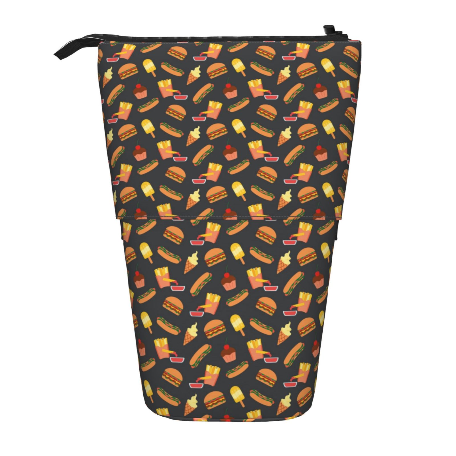Xecao Fast Food Print Telescopic Pencil Bag Pen Holder Pop Up ...