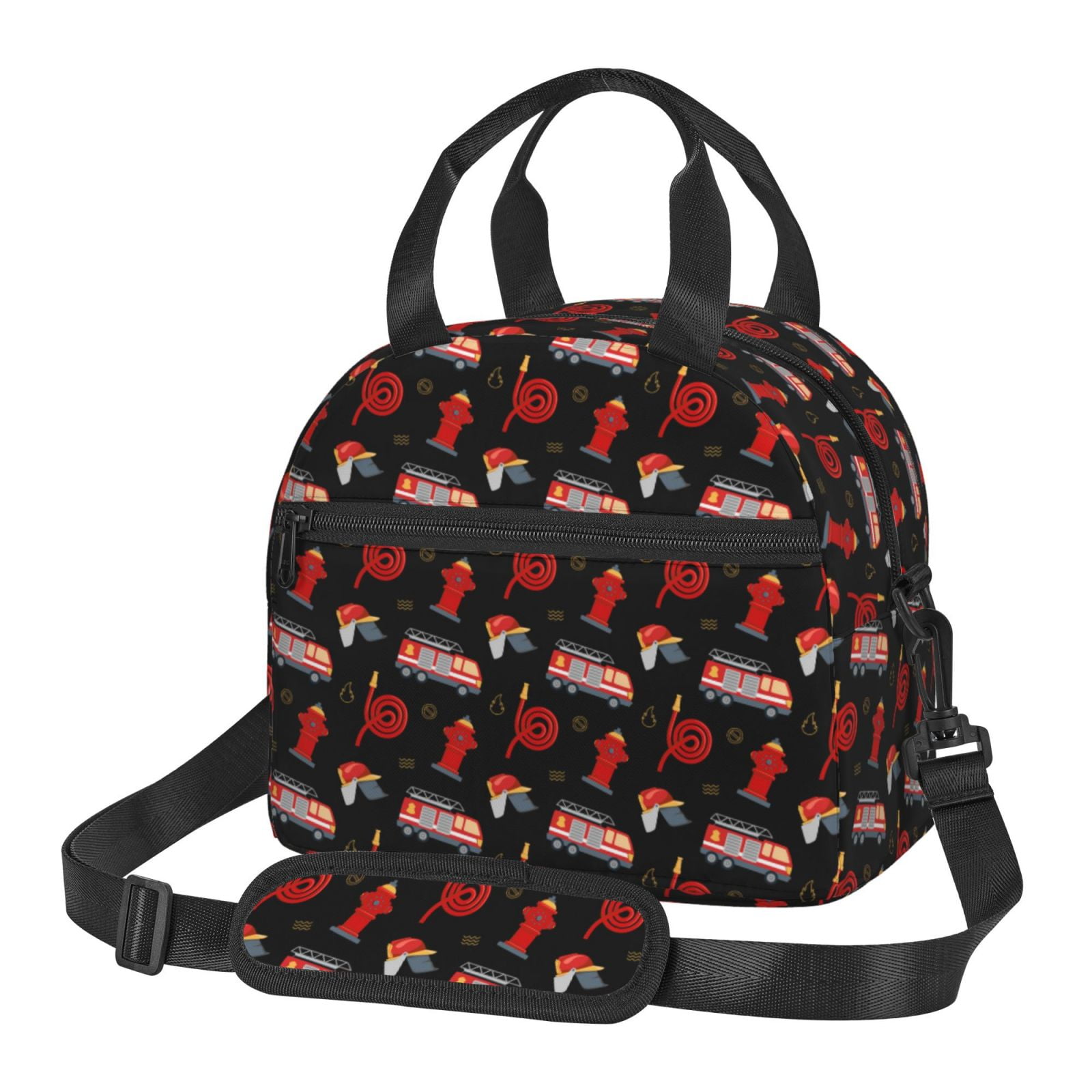 Xecao Fire Fighting Print Insulated Lunch Box, Lunch Cags Lunch Bag ...