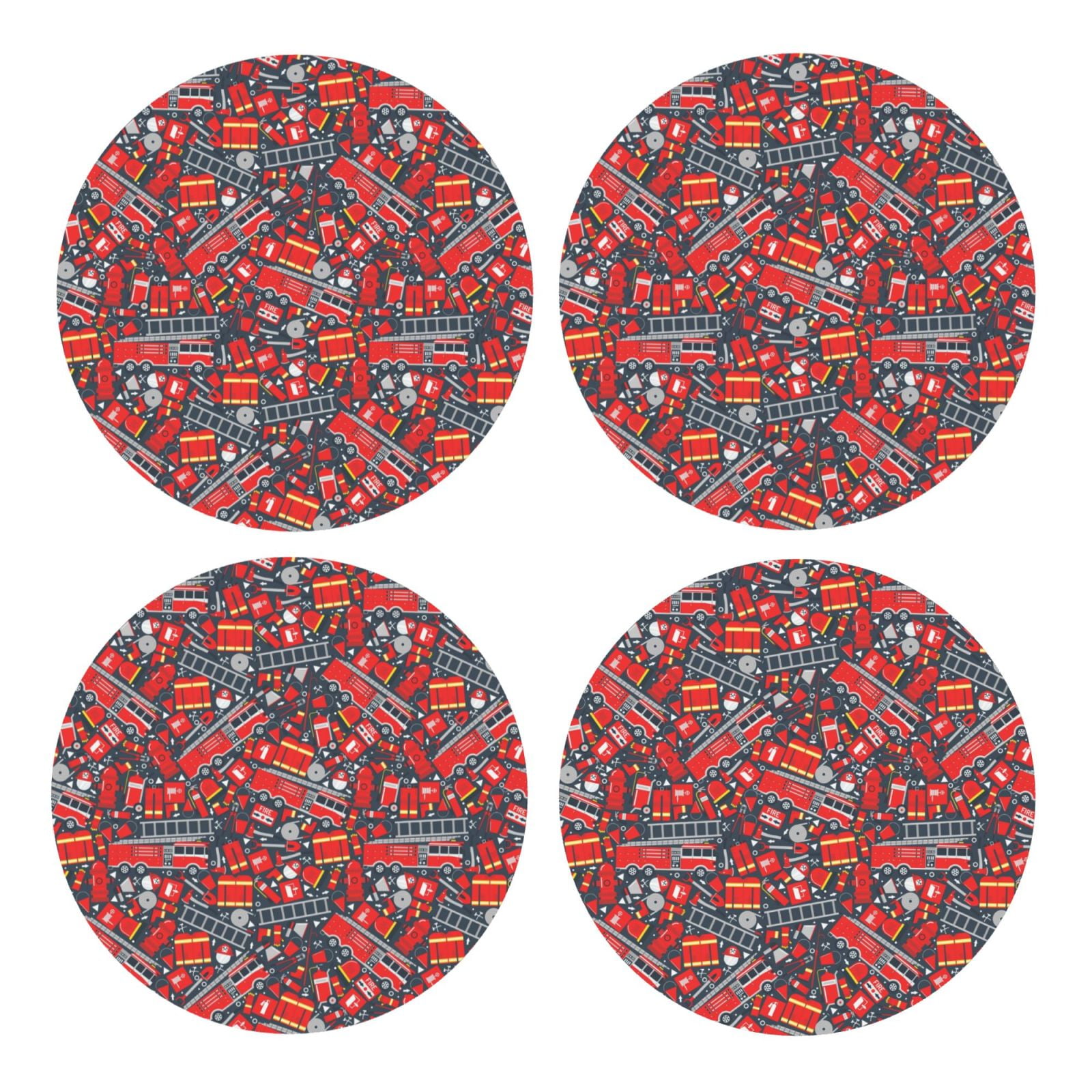 Xecao Fire Sign for MDF Cork Coaster 4 Pcs,Drink Coasters,Suit for ...
