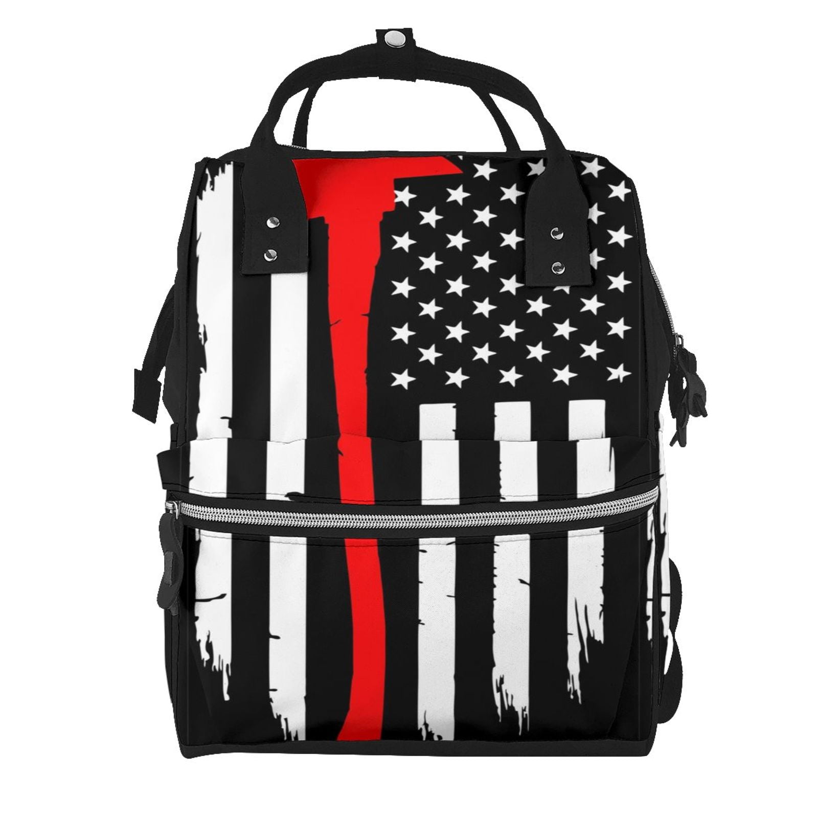 Xecao Firefighters USA Flag print Large Capacity Nappy Bag is a multi ...