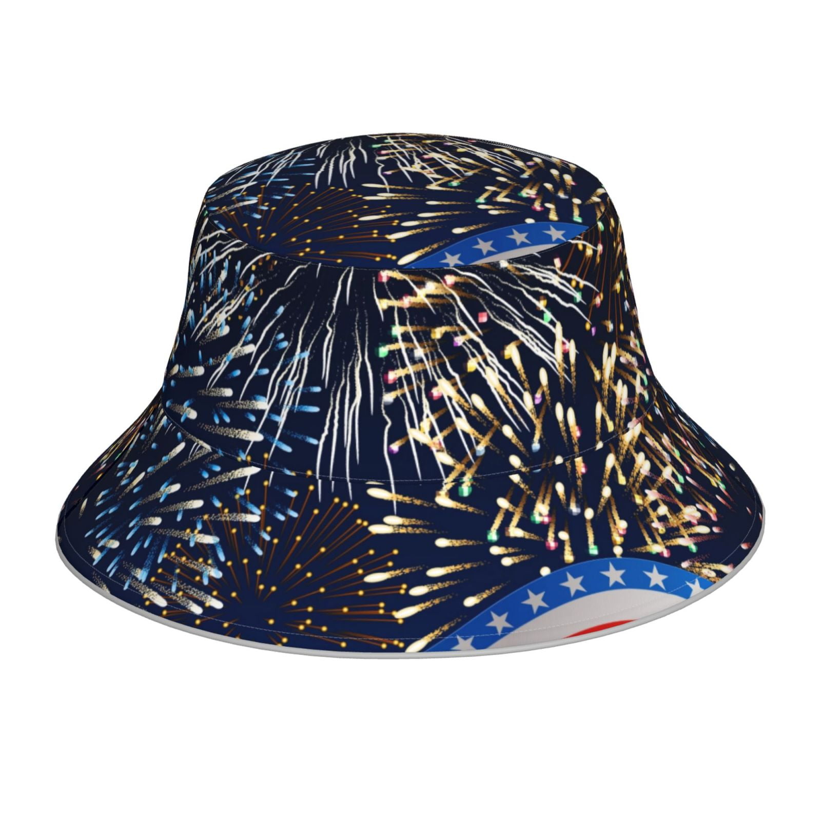 Xecao Fireworks Print Men and Women Night Reflective Hat Runner Cap ...