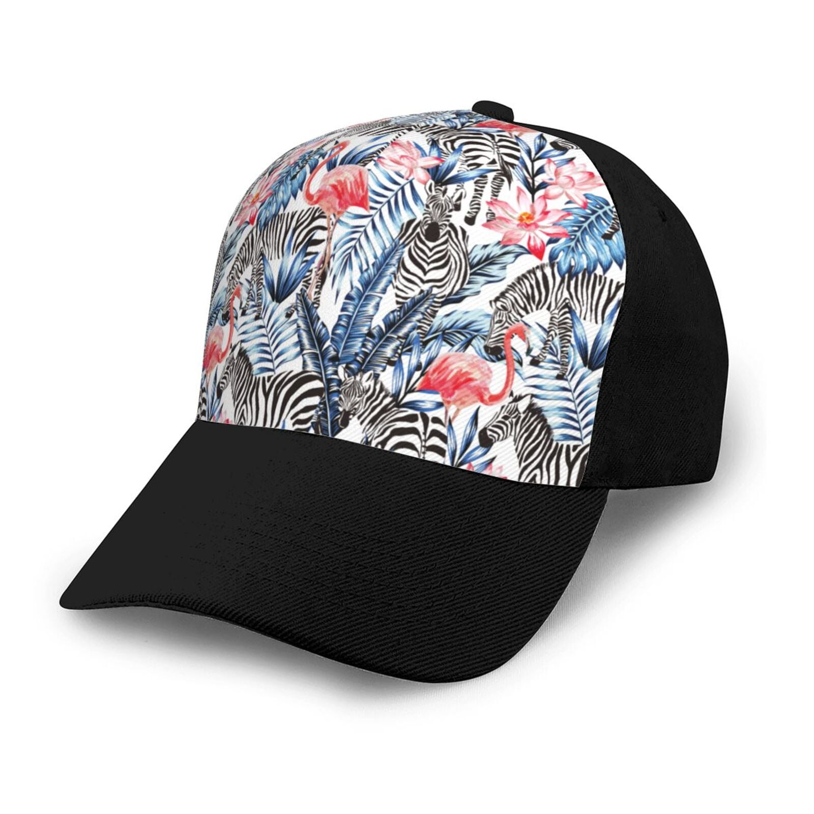 Xecao Flamingo And Zebra print unisex vintage washed baseball cap, a ...