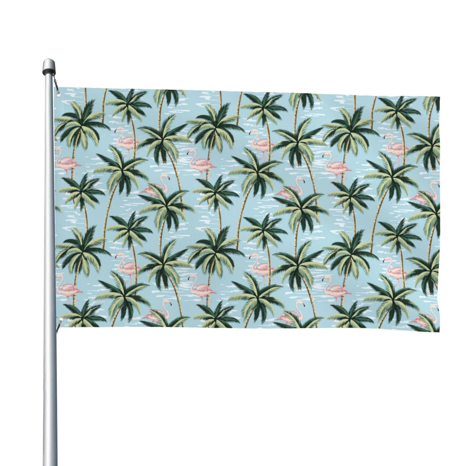 Xecao Flamingos And Palms for Longest Lasting Flag, Made From Polyester ...