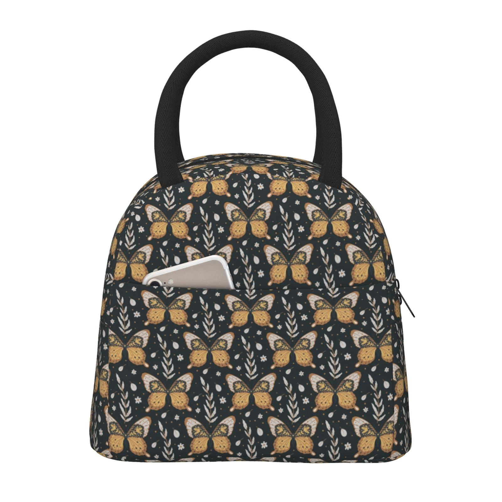 Xecao Flower Butterfly Lunch Bag , an insulated, reusable tote bag ...