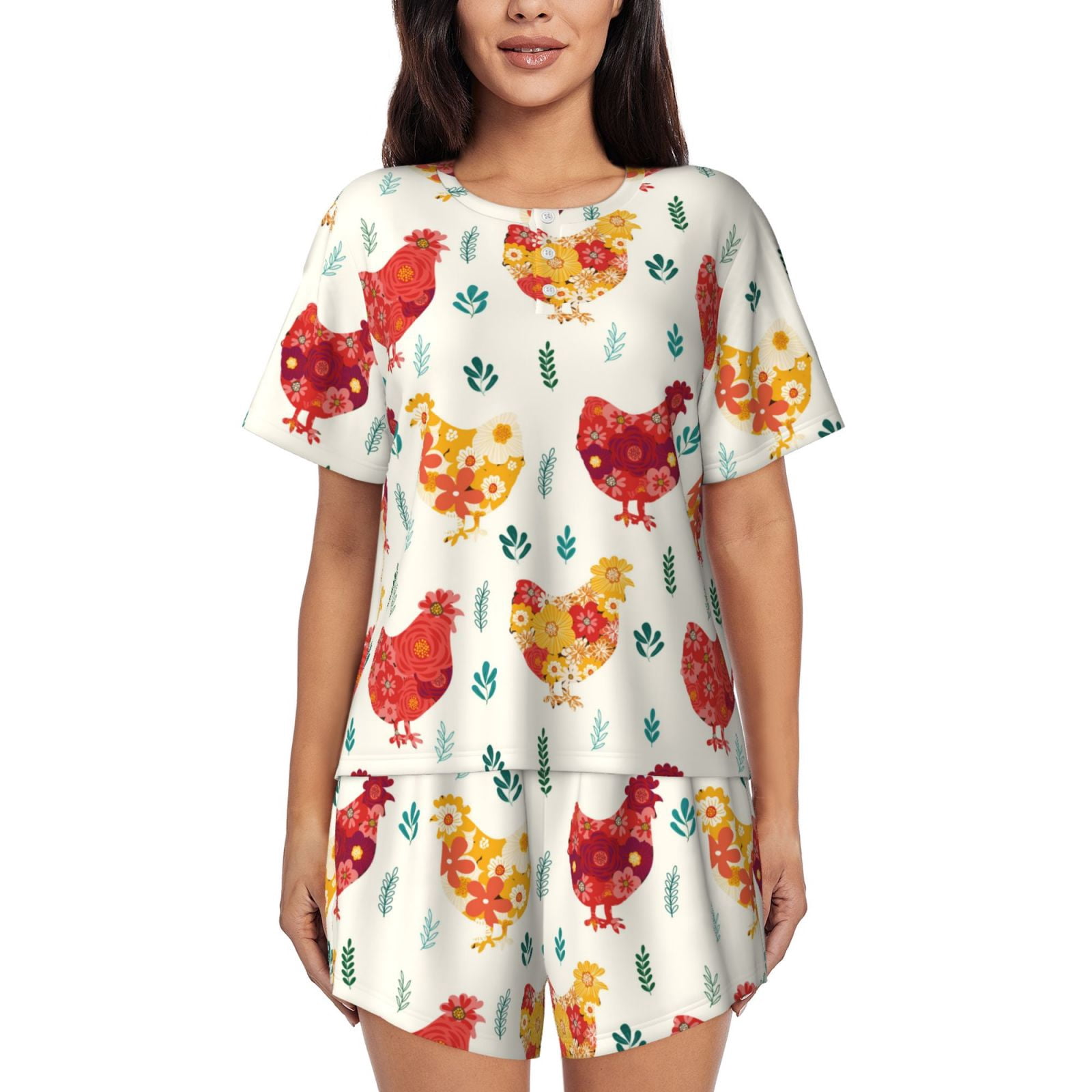Xecao Flower Chicken print Swimsuit for women, Summer-ready, sporty ...
