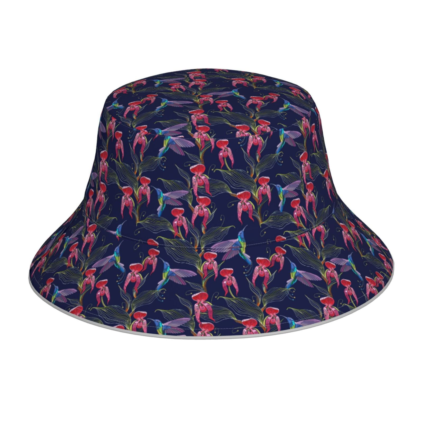 Xecao Flowers And Humming Bird Print Men and Women Night Reflective Hat ...