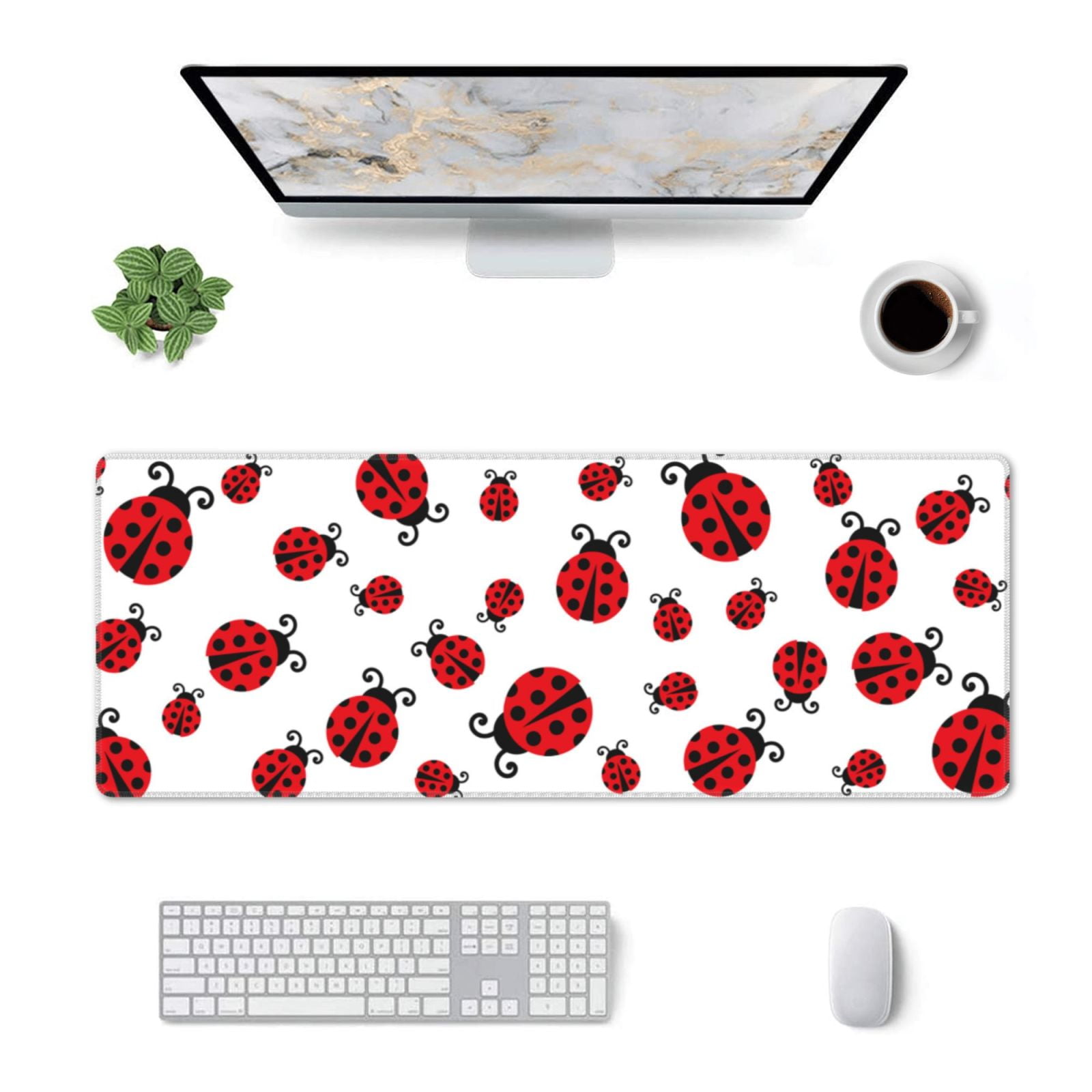 Xecao Fly Flying Ladybug for Mouse Pad - Waterproof Extended Contour ...