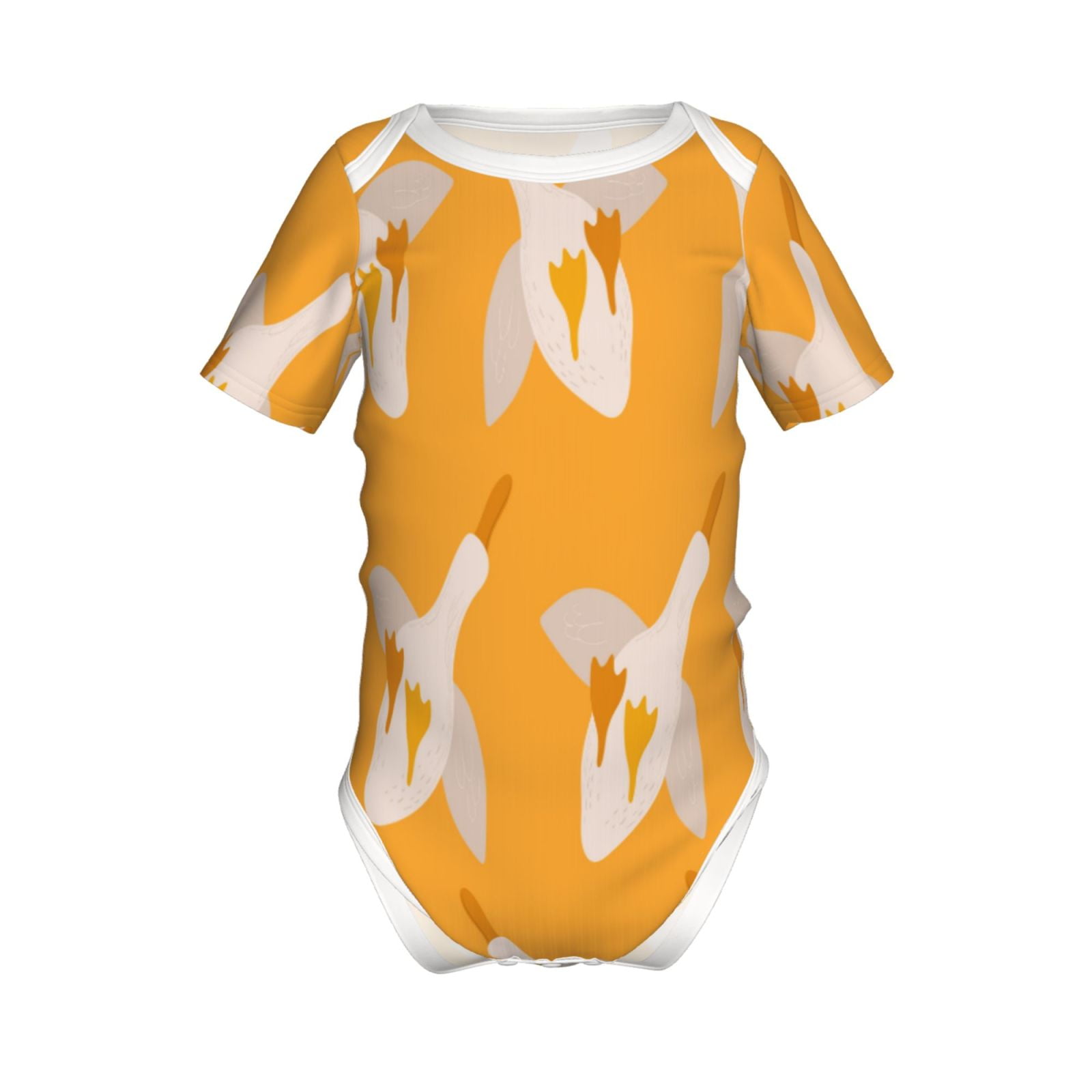 Xecao Flying Ducks Pattern Baby Climbing Bodysuit Short Sleeve Onesie ...