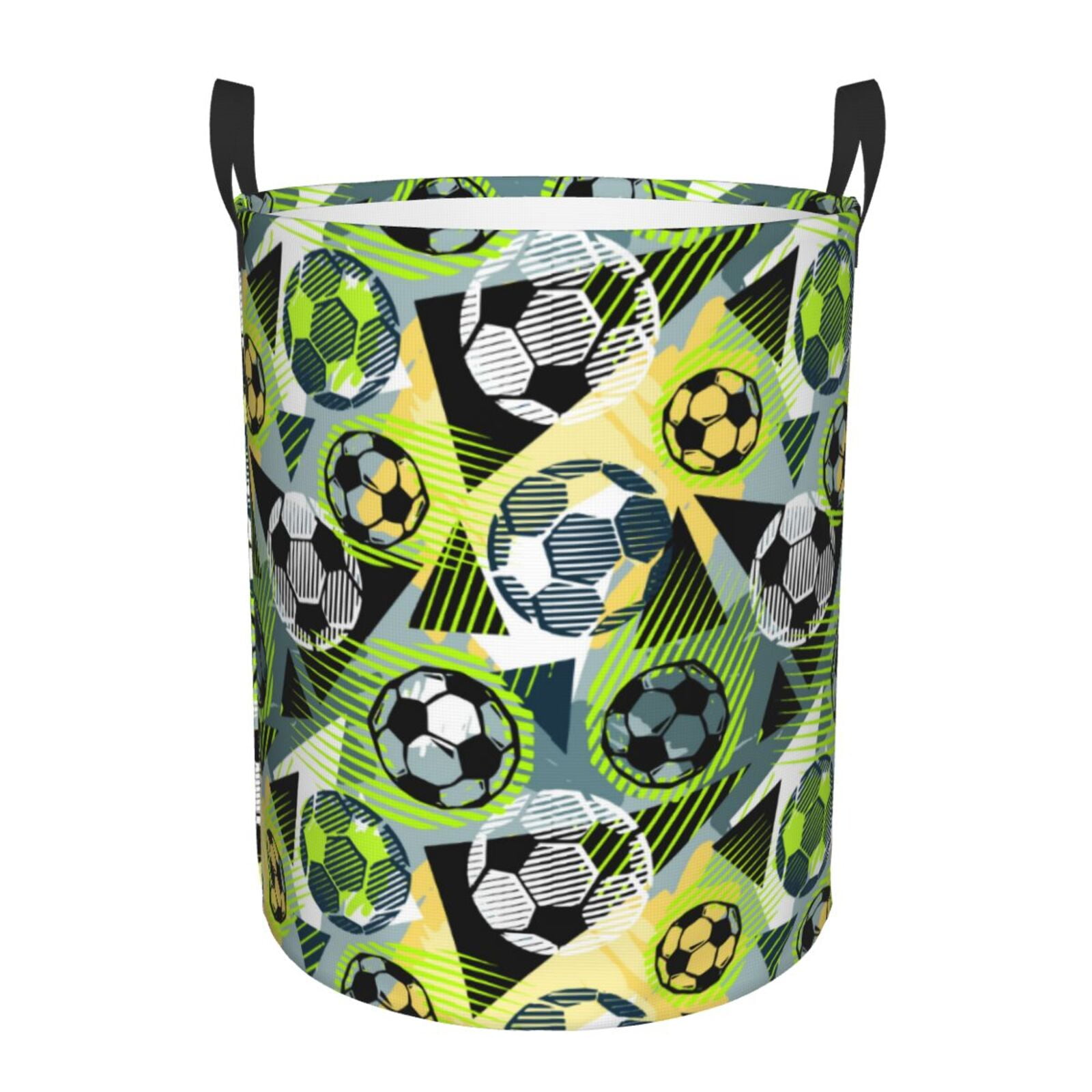 Xecao Football Doodle Print Laundry Hamper Basket,designed for Blanket ...