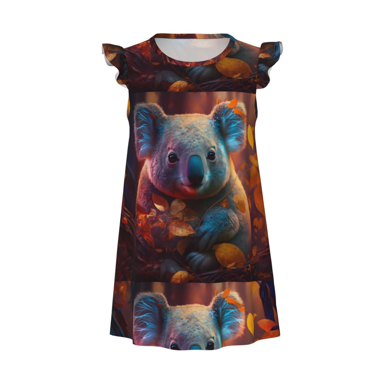 Xecao Forest Koala Nightgowns for Girls: Elegant Princess Pajama ...
