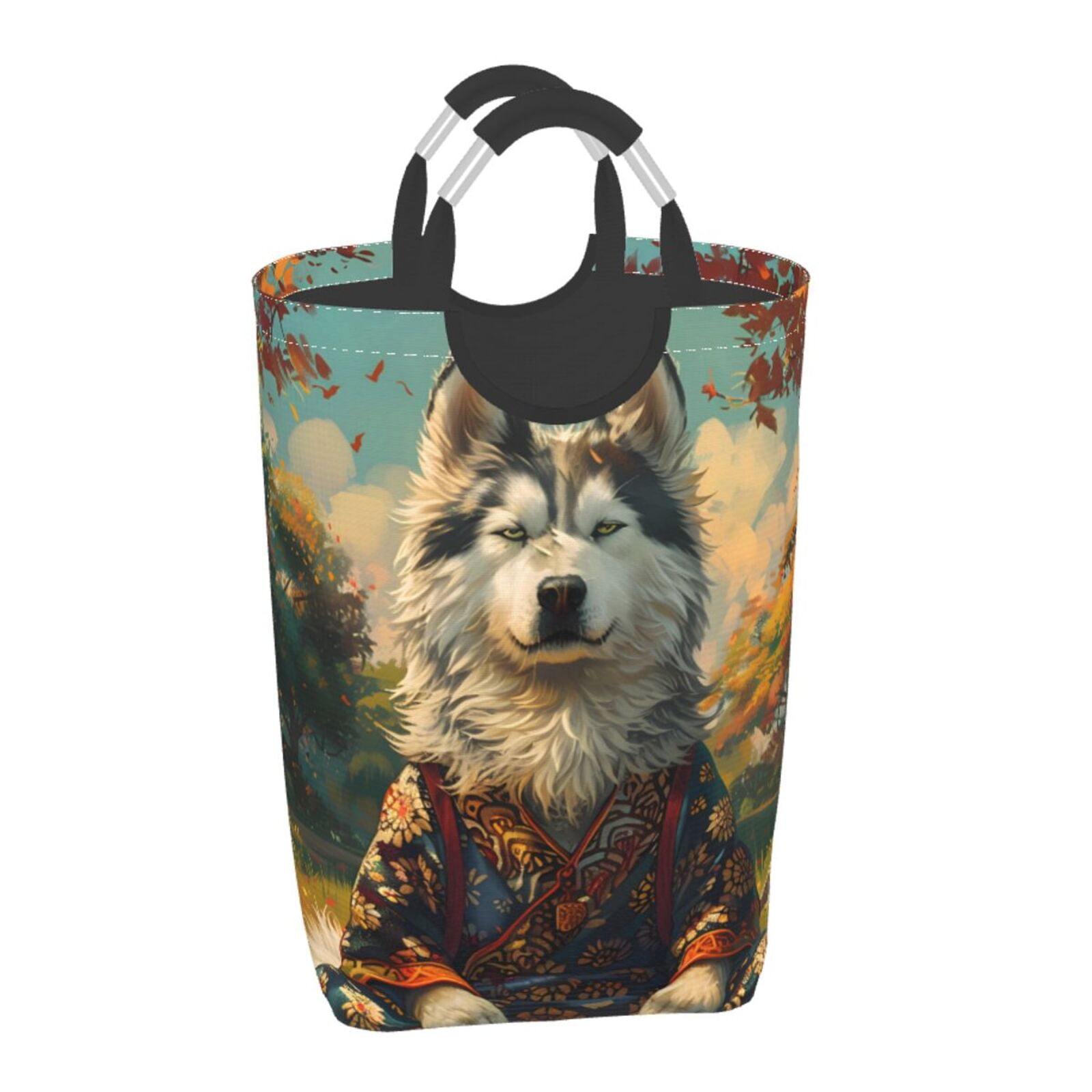 Xecao Forest Maple Leaf Husky for Laundry Basket,Collapsible Large ...