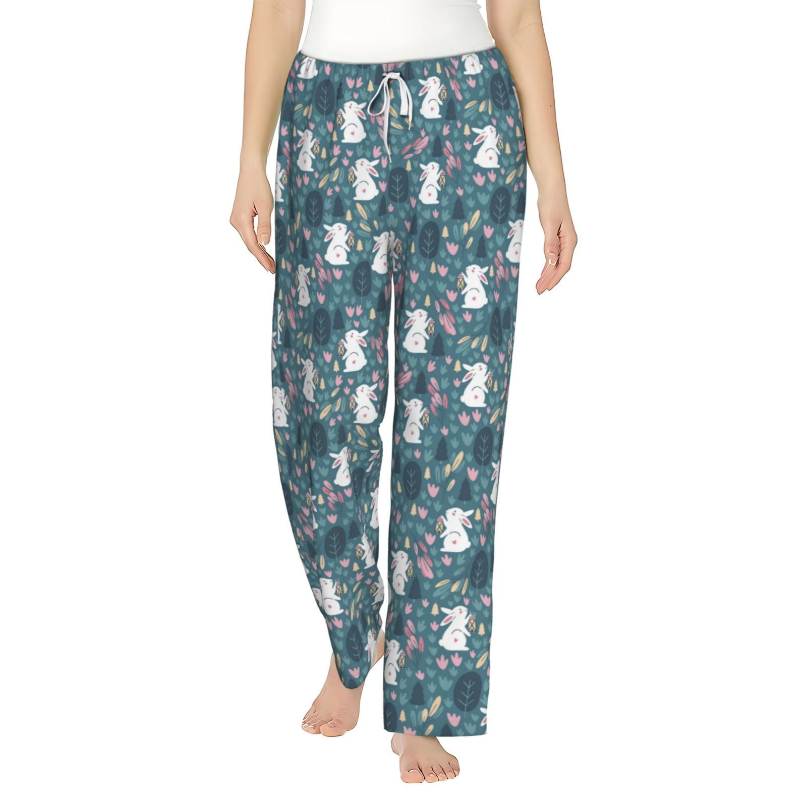 Xecao Forest Rabbit Women's Straight Lounge Pajama Pants: The Epitome ...
