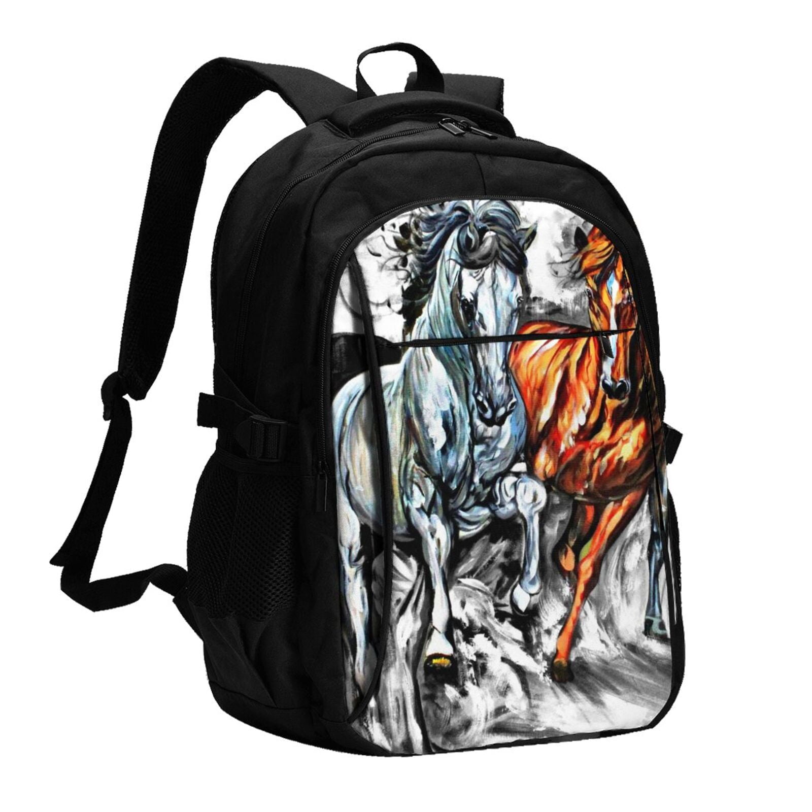 Xecao Four Running Horses for Travel Laptop Backpack, USB-Charging ...